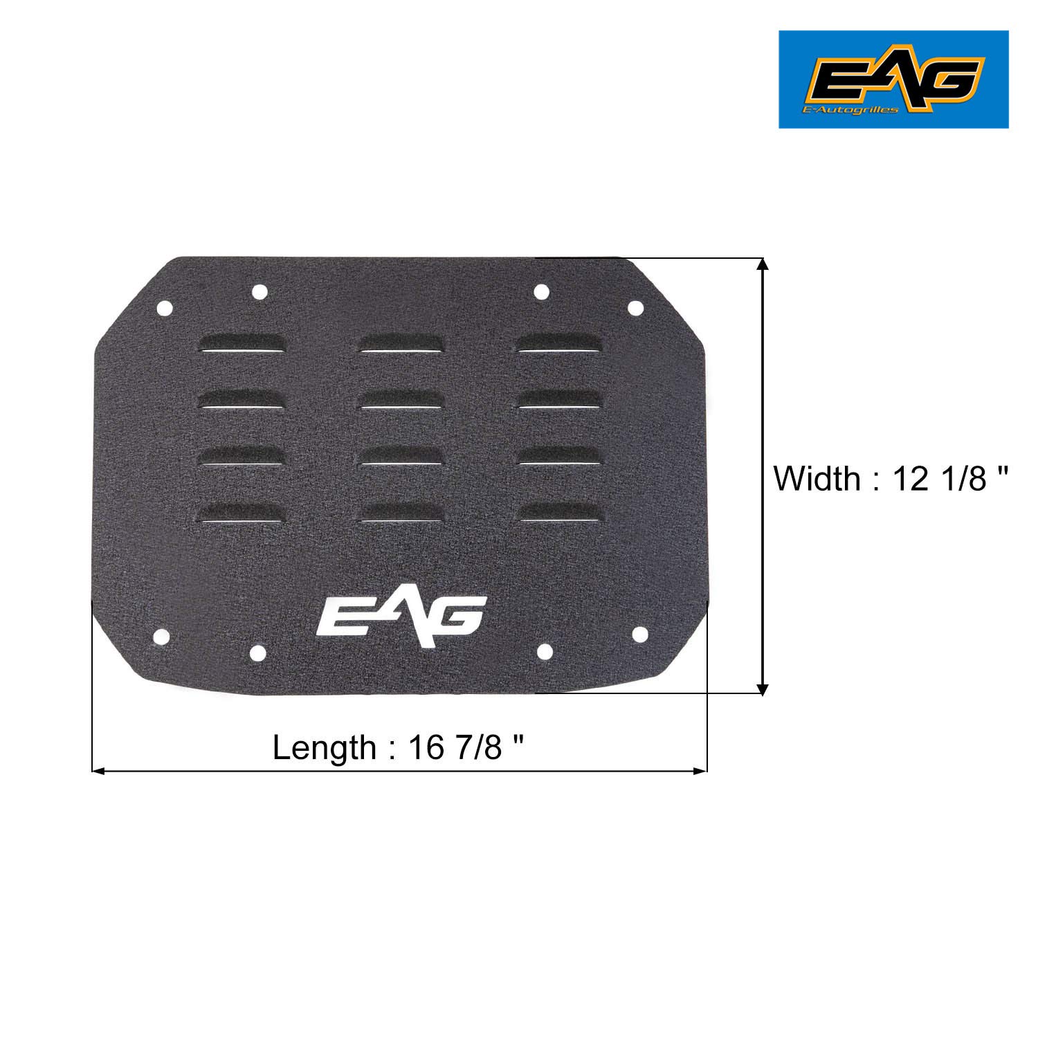 EAG Black Steel Tailgate Vent-Plate Cover Fit for 18-22 Wrangler JL
