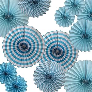 Amazon.com: HOLA FIESTA | Paper Fans Flower for Celebration/Wedding ...