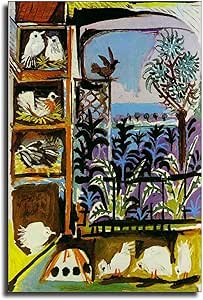 Amazon.com: 28+ Pablo Picasso Painting on Canvas Studio. Pigeons ...
