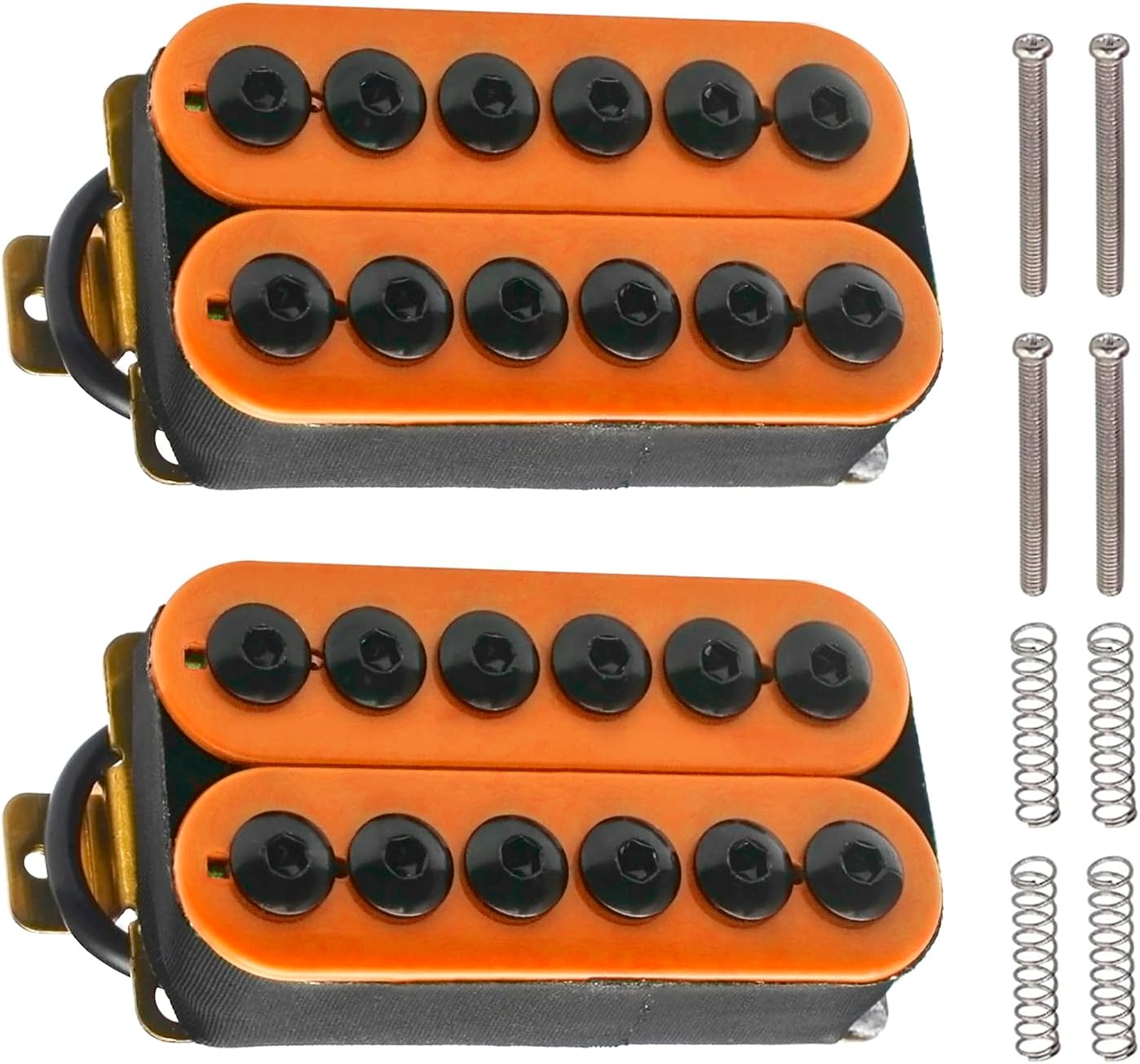 Amazon.com: SAPHUE Adjustable Metal Double Coil Electric Guitar Pickups ...