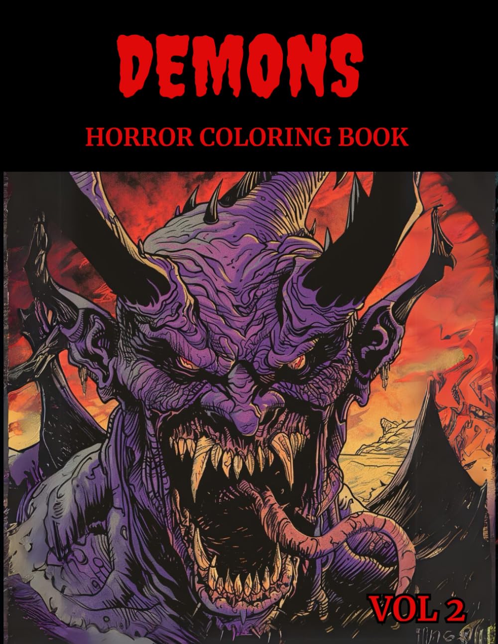 Amazon.com: Demons Horror Coloring Book for Adults: Spine-Chilling ...