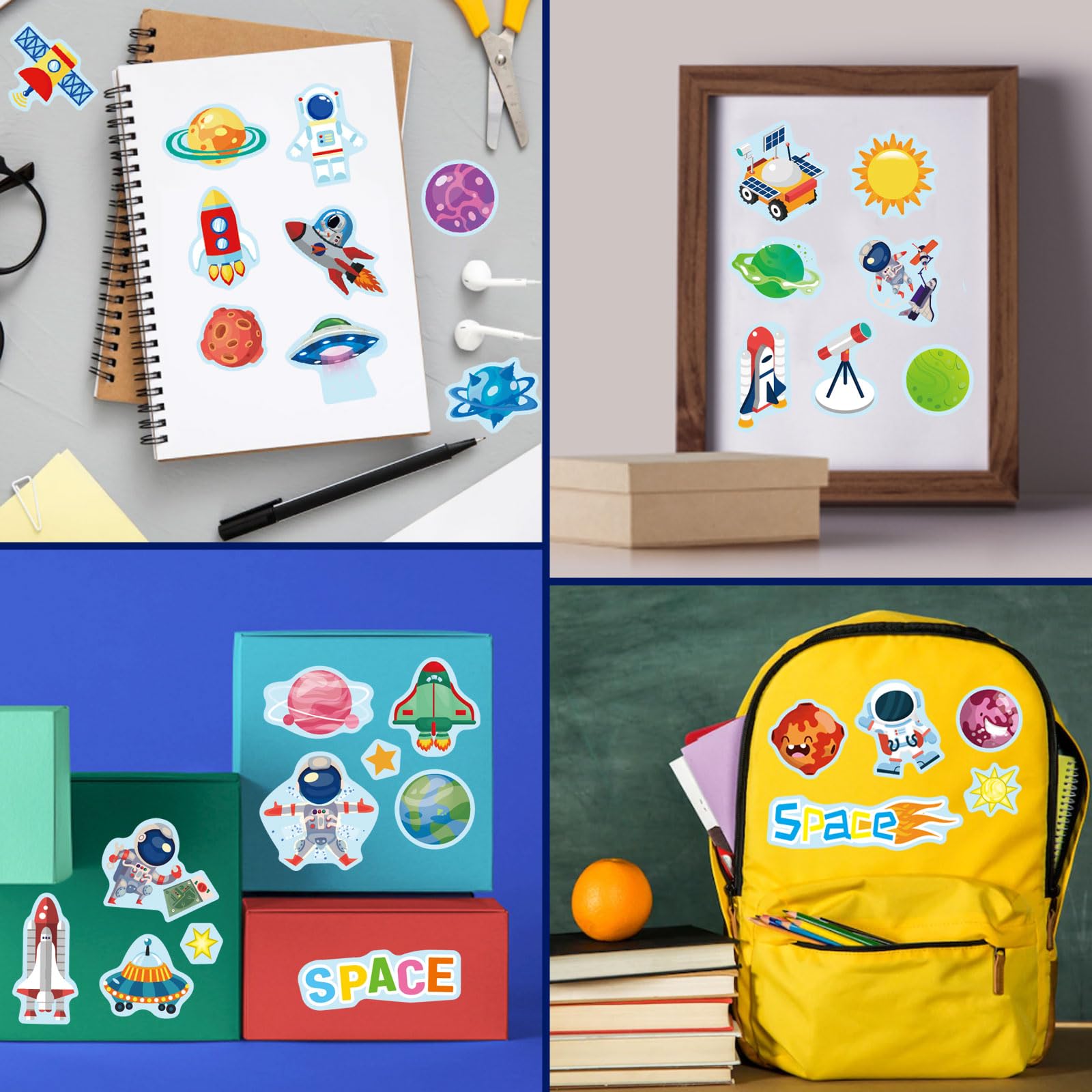 Snapklik.com : 24 Sheets Space Themed Sticker Set - 8 Planets ...