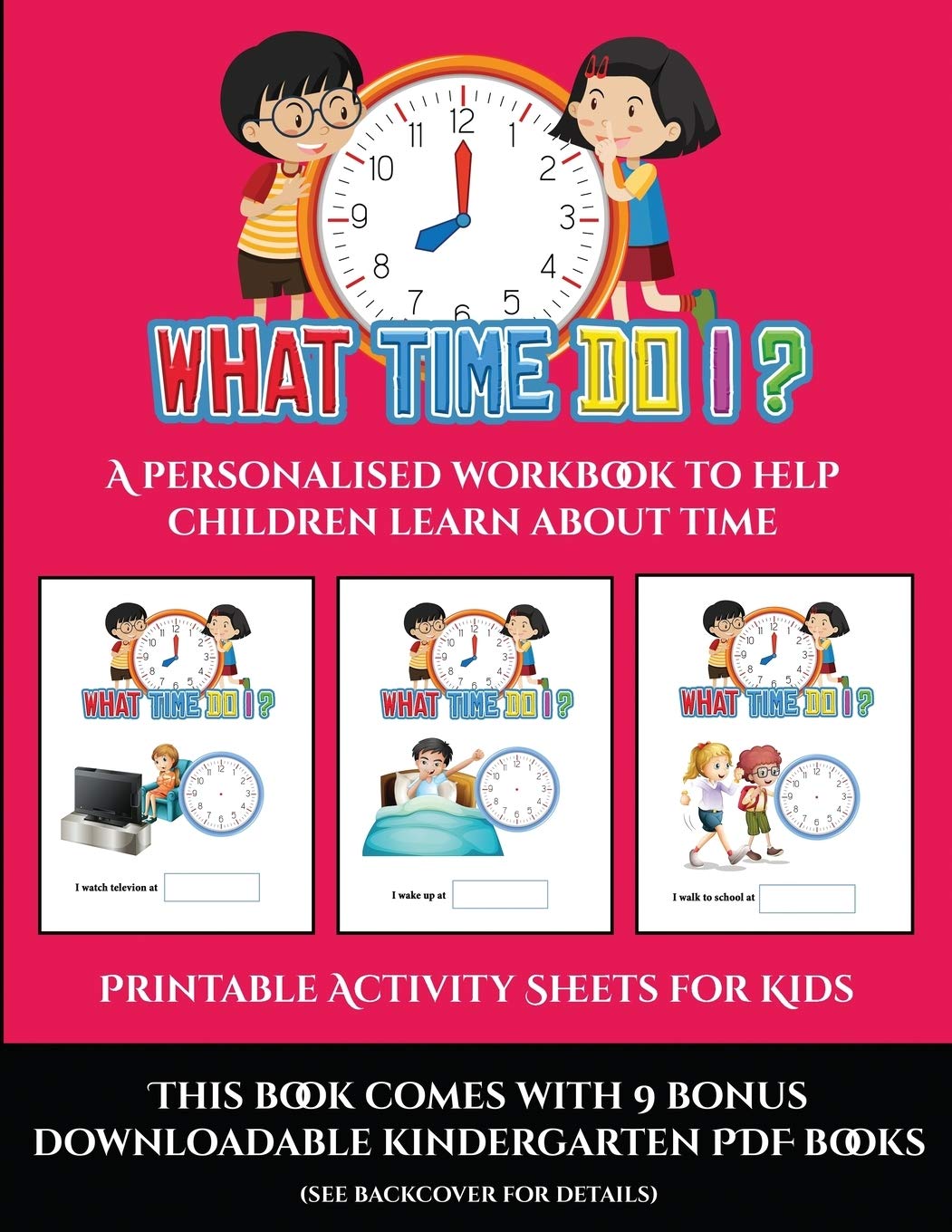 Buy Printable Activity Sheets for Kids (What time do I?): A ...