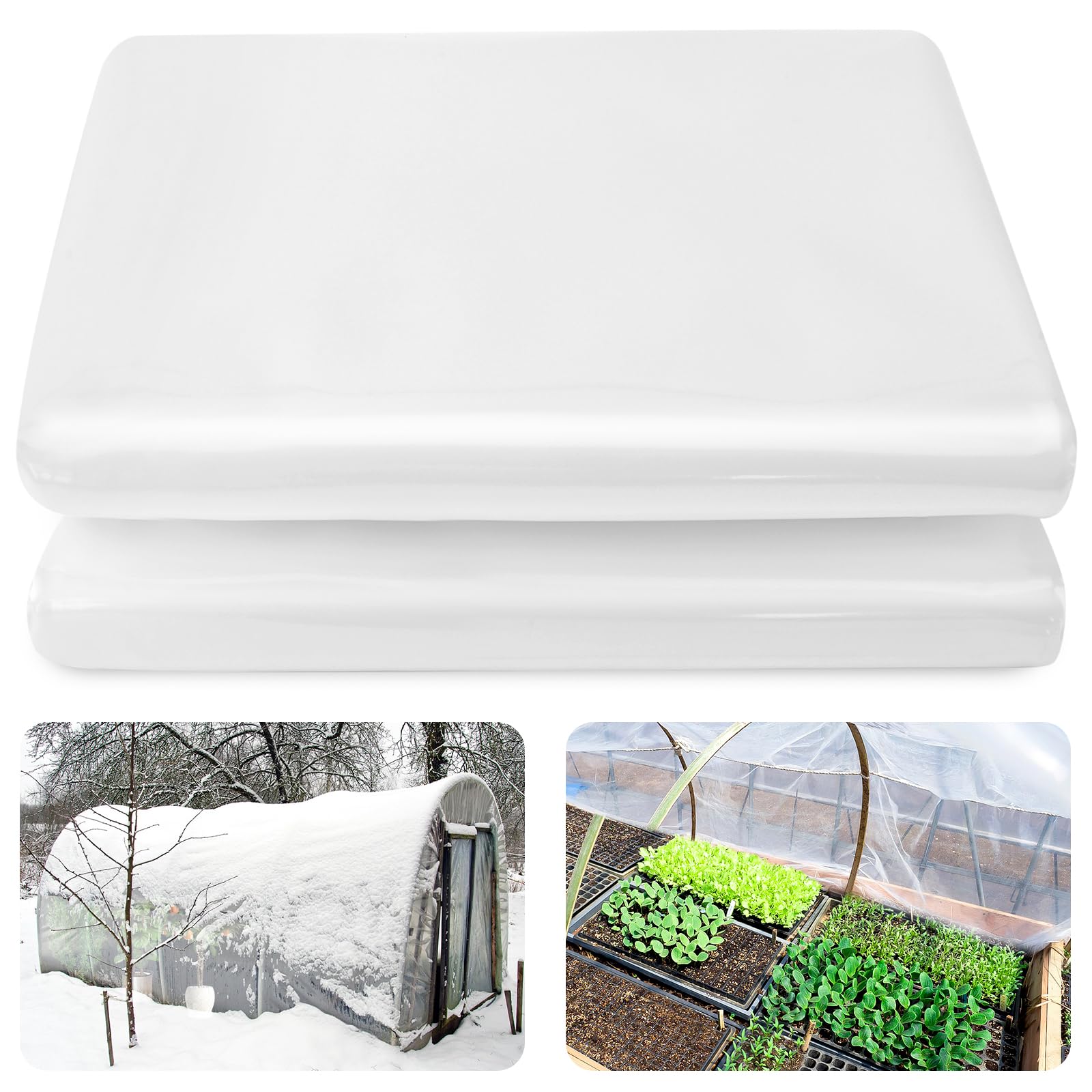 Amazon.com: UNIFAMILY 19.7X 6.5 Ft Greenhouse Plastic Sheeting 6mil ...