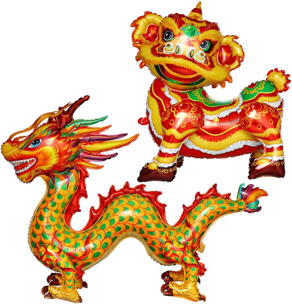 Amazon.com: 2Pcs Self-Standing Chinese New Year Balloons, Traditional ...