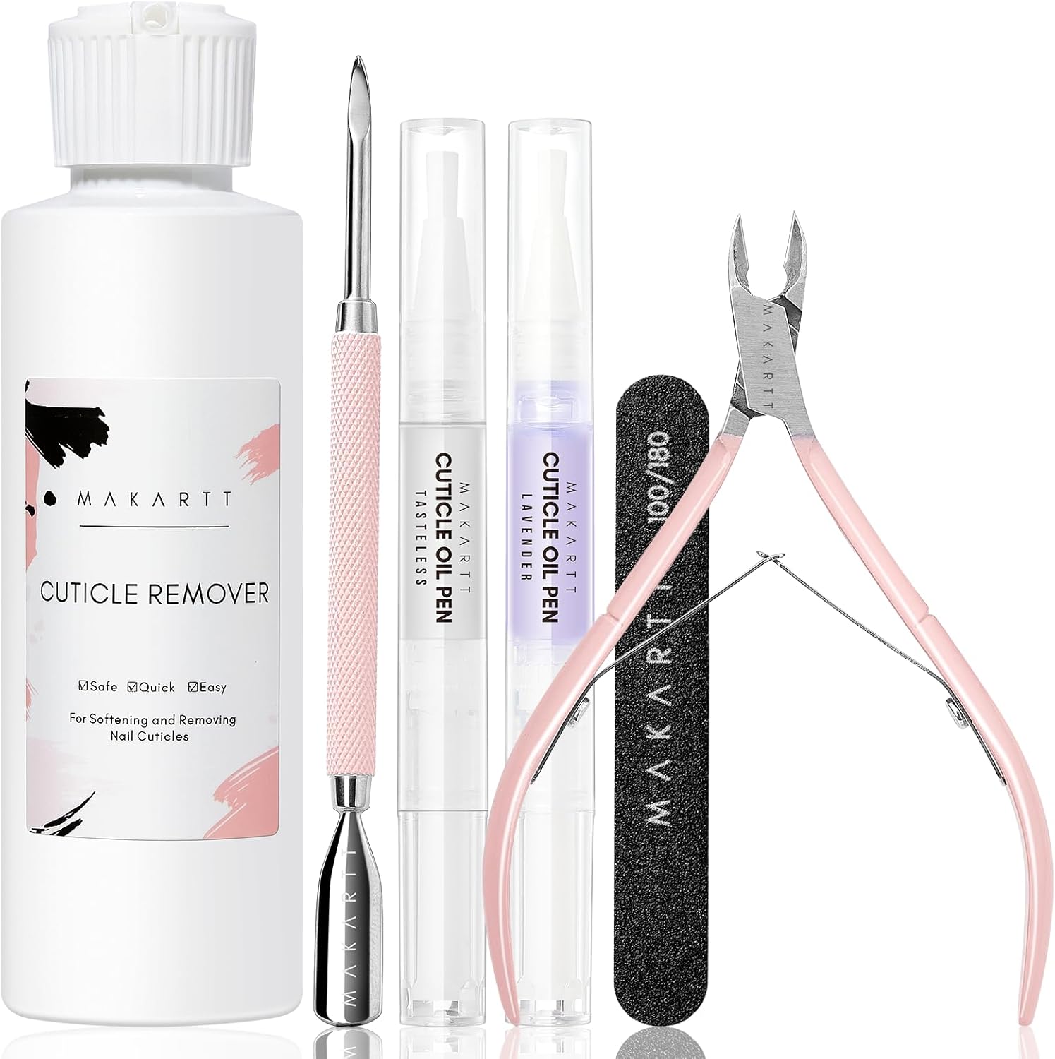 Makartt Cuticle Remover Kit, Nail Care Kit with Cuticle Oil Pen ...