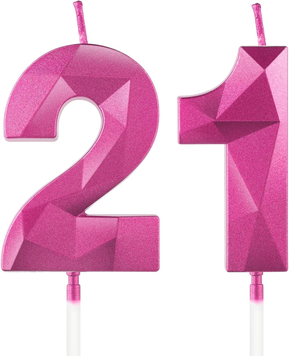 Amazon.com: Number 21 Candles,21st Birthday Candles,Rose Happy Birthday ...