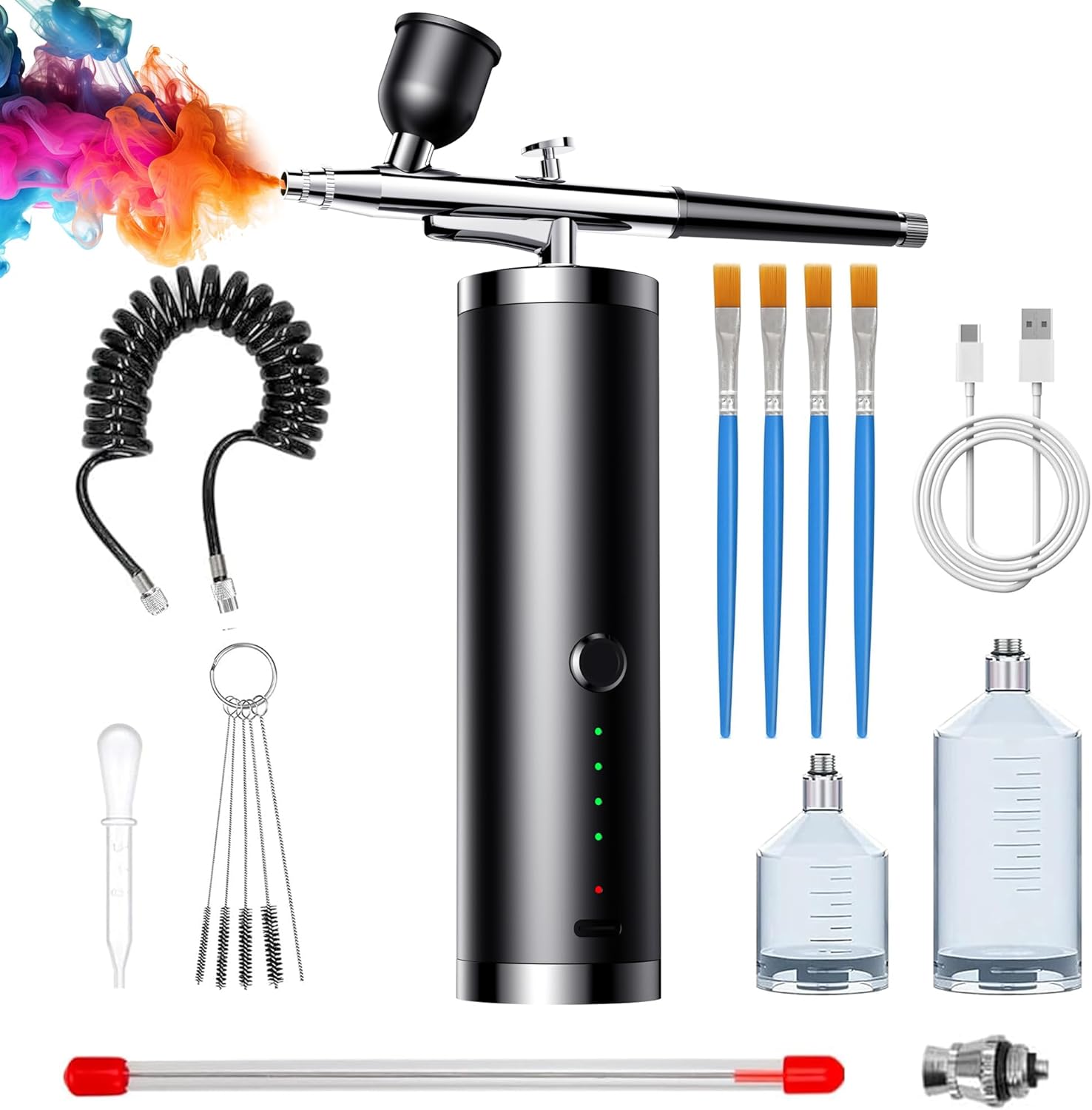 Amazon.com: Airbrush Kit with Compressor 48PSI Cordless Airbrush for ...