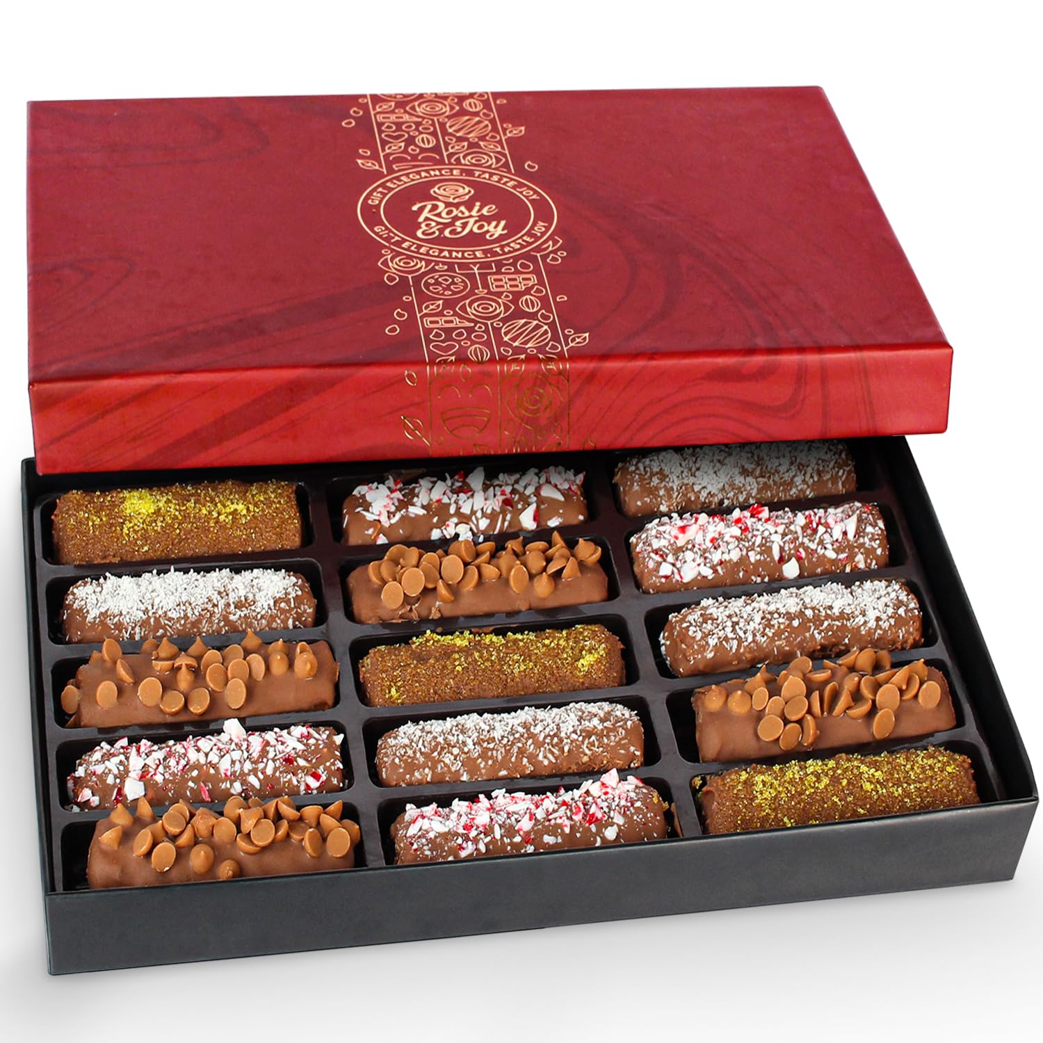 Amazon.com: Gourmet Chocolate-Covered Crepes Gift Box - 15 Premium ...