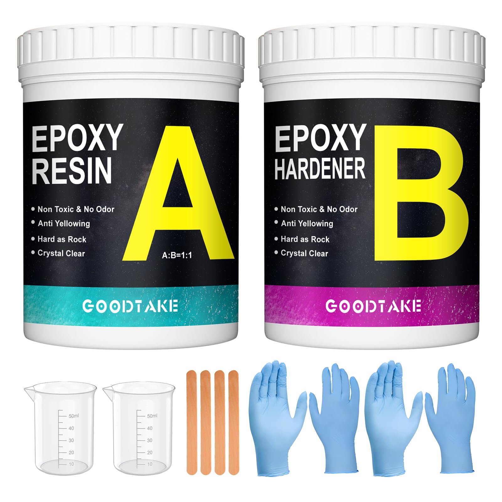 Snapklik.com : GOODTAKE Epoxy Resin Kit, Bubble Free & Crystal Clear ...