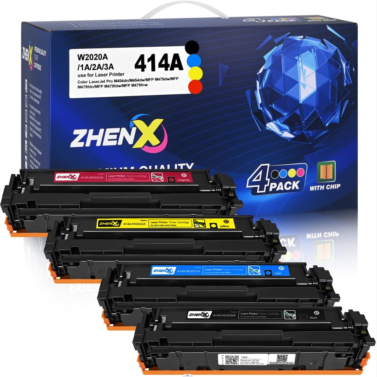 Amazon.com: 206a Toner cartridges 4 Pack - Replacement for HP 206A ...