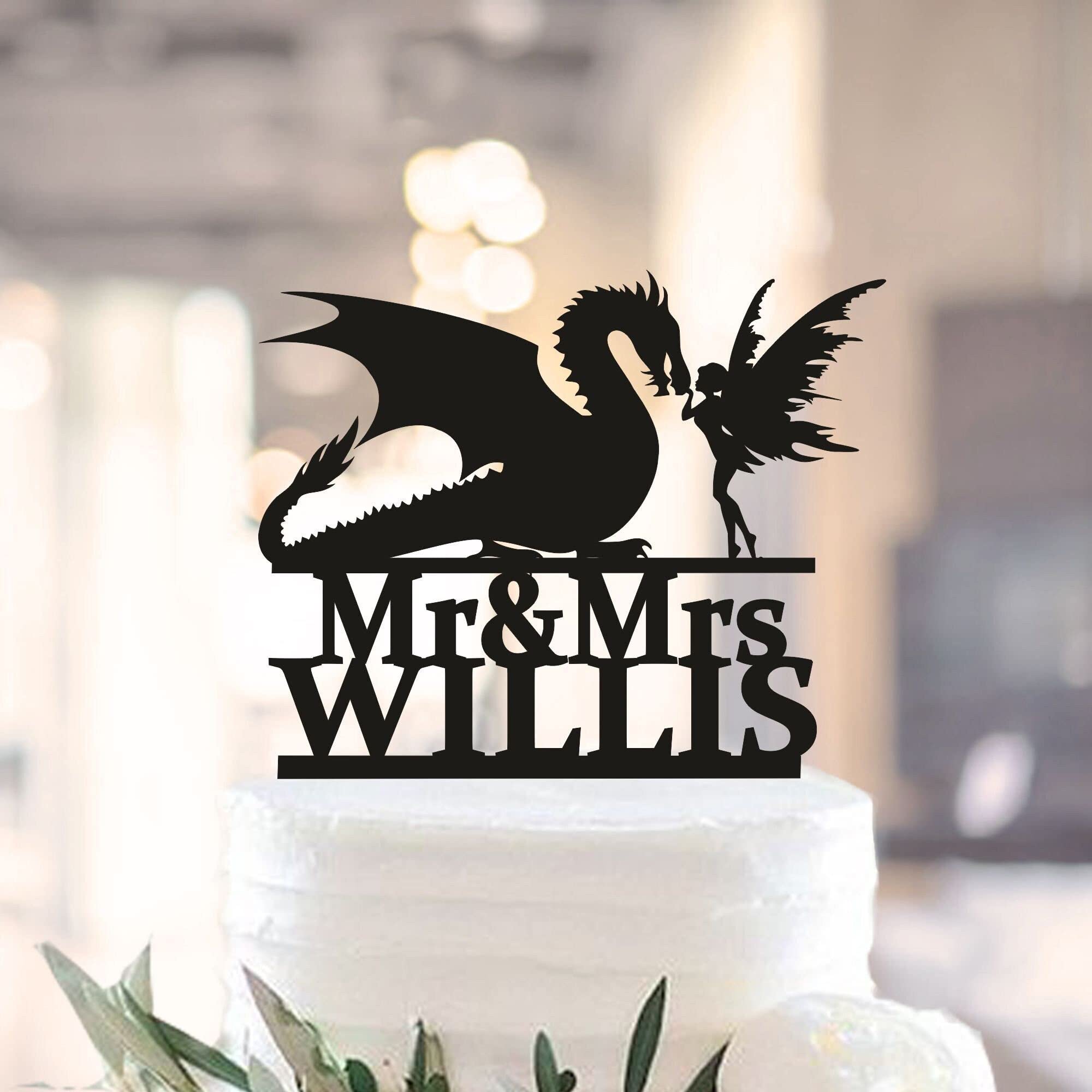 Dragon Cake Topper Wedding Amazon.com: Custom Dragon Wedding Cake