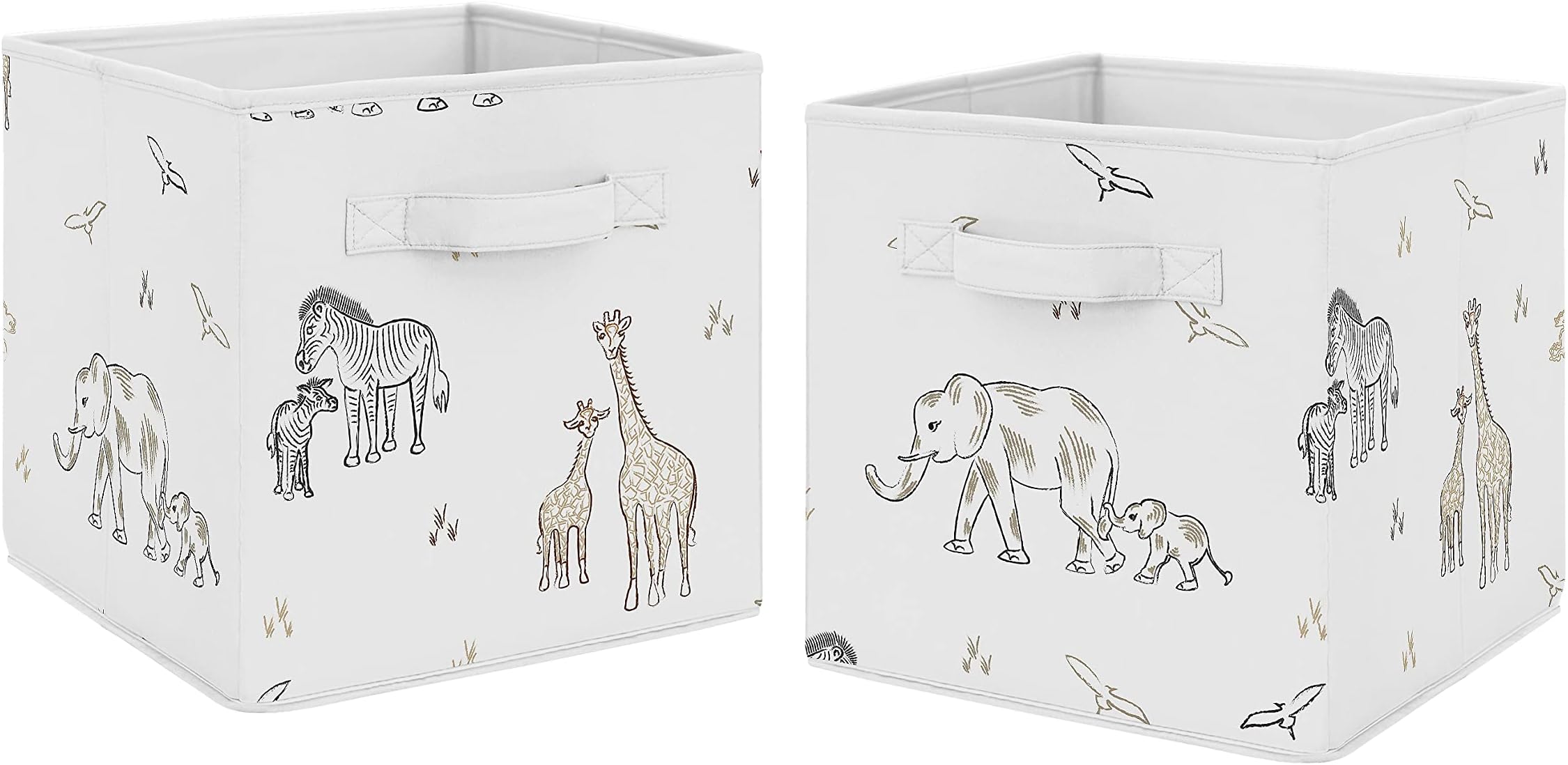 Amazon.com : Sweet Jojo Designs Jungle Safari Animals Foldable Fabric ...