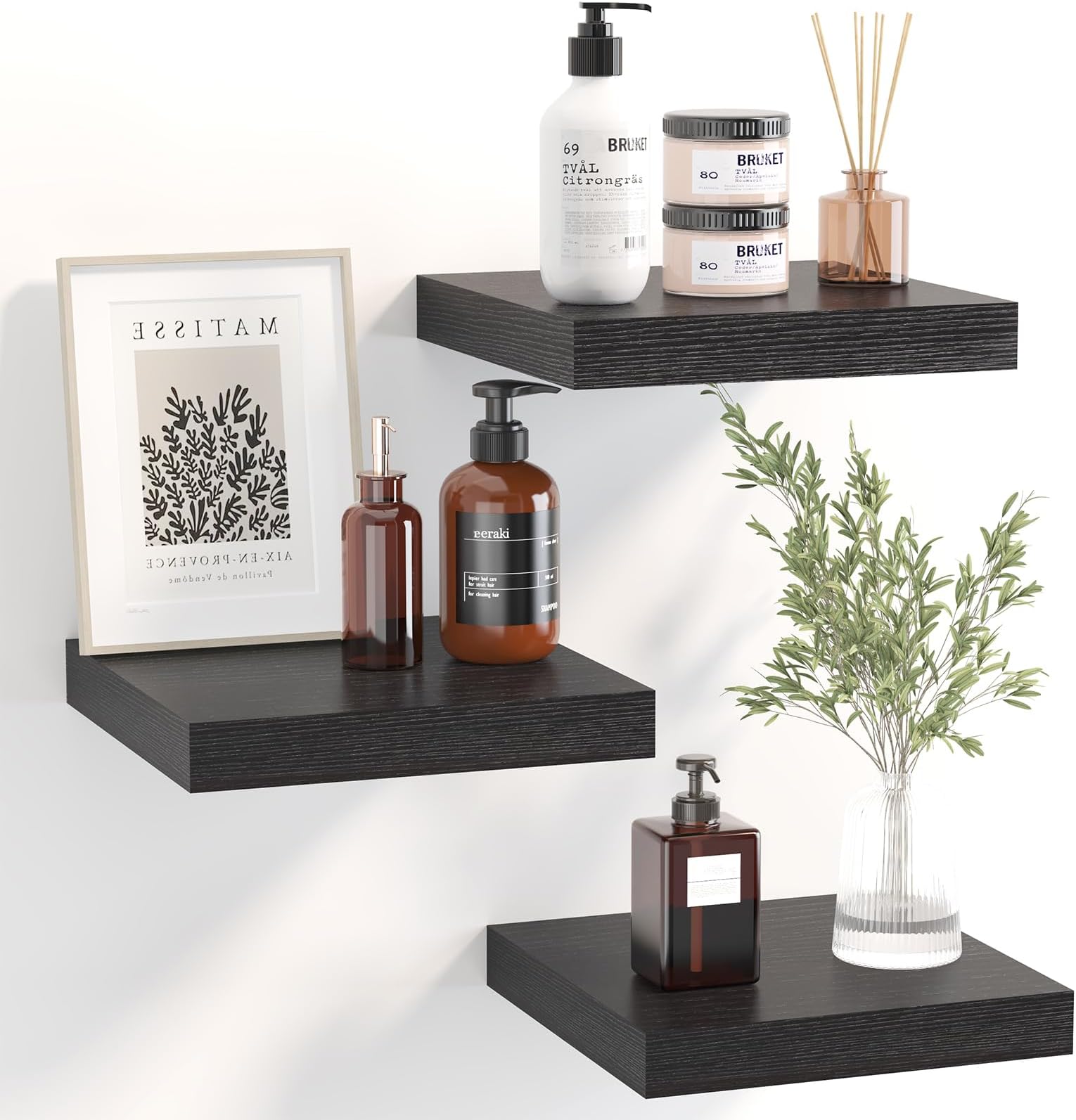 Amazon.com: Ikea Floating Wall Lack Shelf (3, Black) : Home & Kitchen