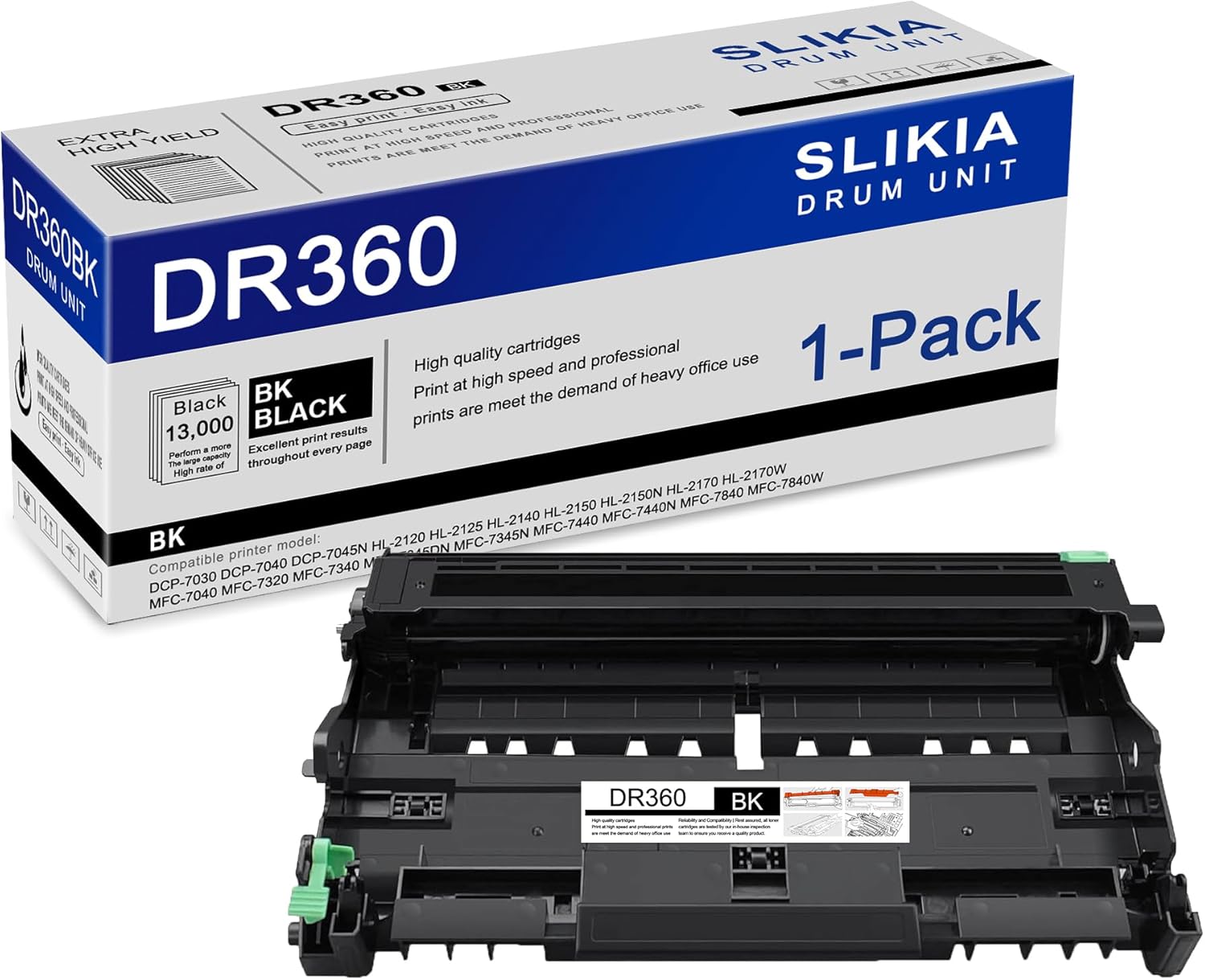 Amazon.com: 1-Pack Black DR360 Drum Unit: Compatible DR360 DR-360 Replacement for Brother DCP ...