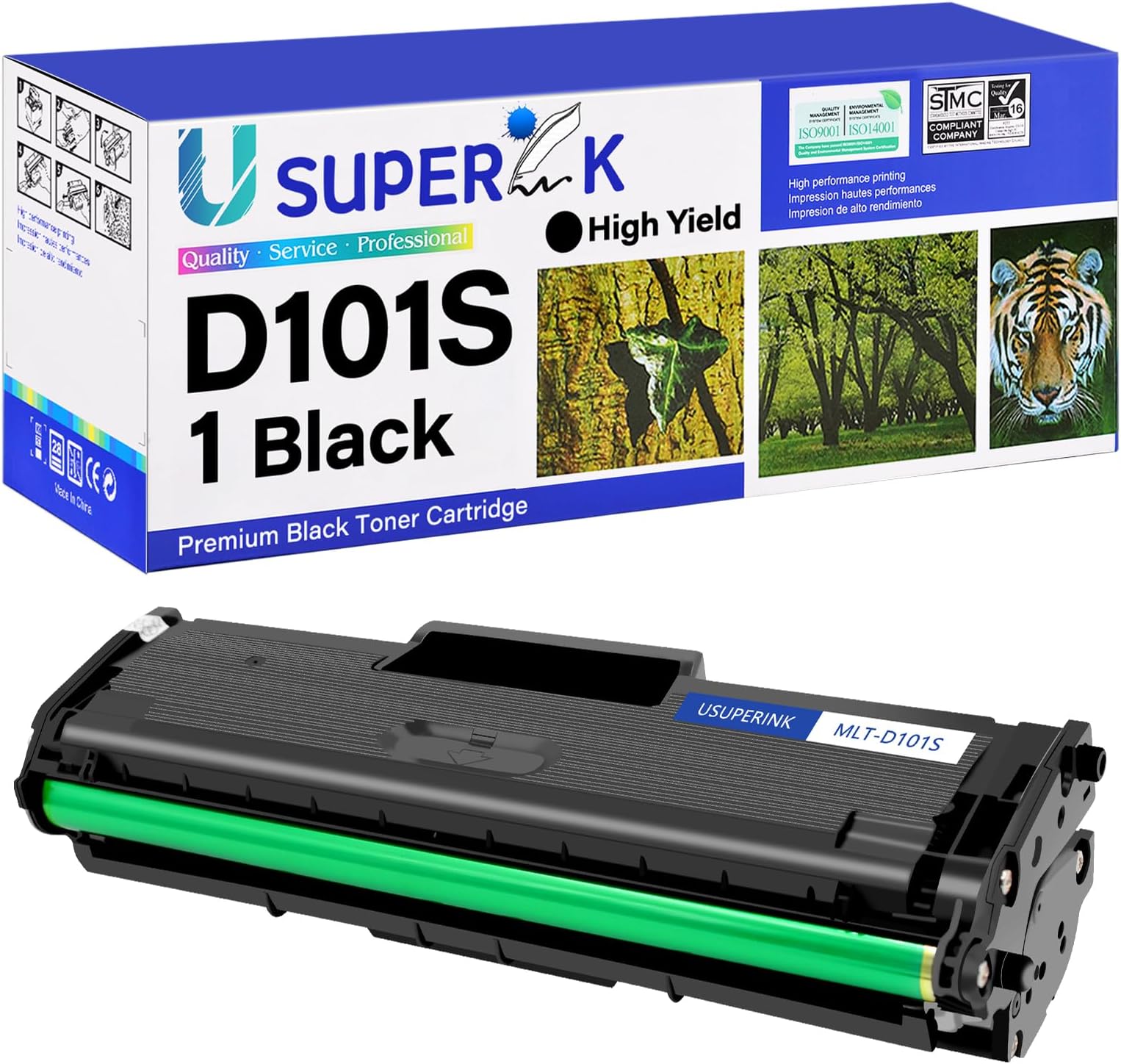 Amazon.com: USUPERINK 1 Pack Compatible Toner Cartridge Replacement for Samsung MLT-D101S D101S ...