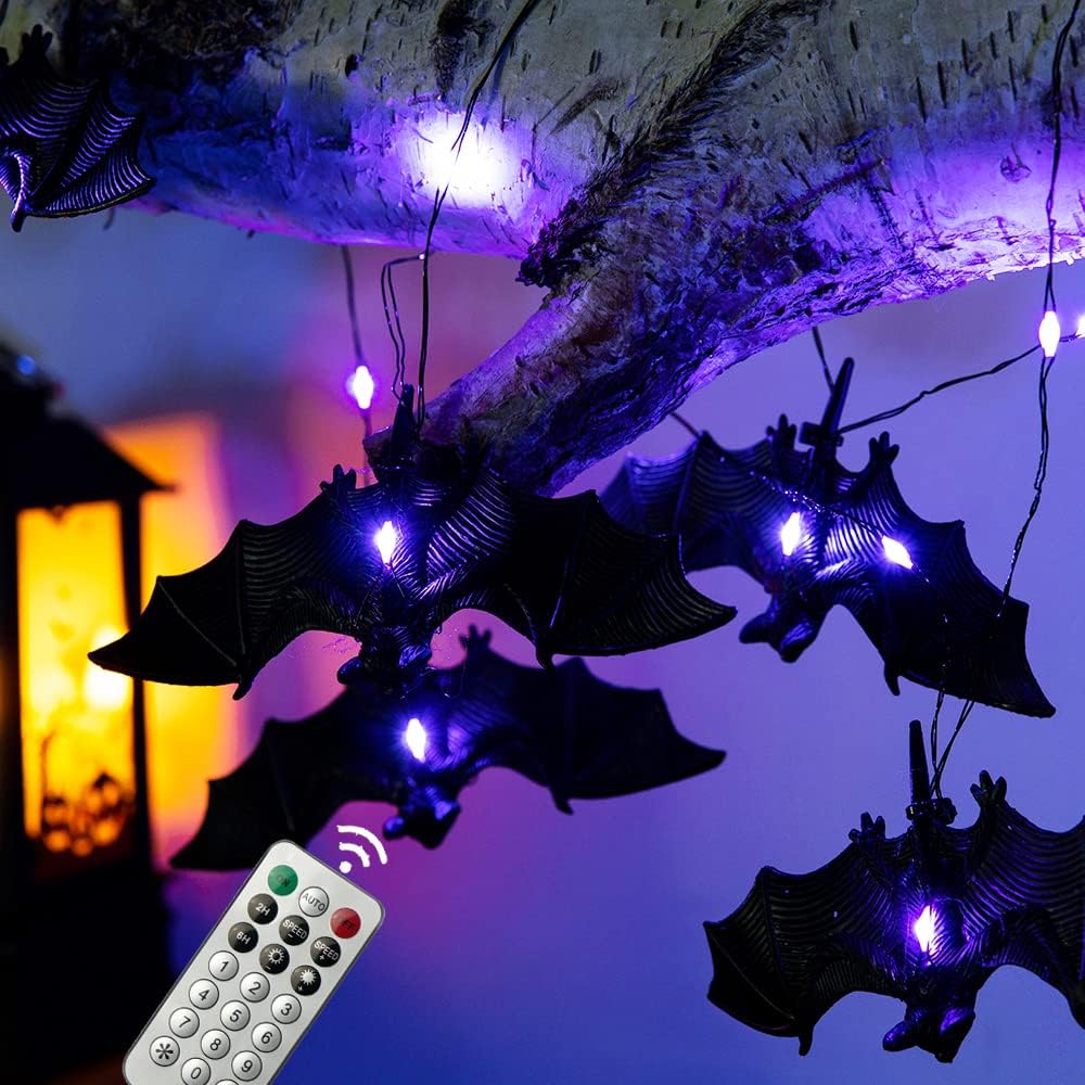 Amazon.com: AOSTAR Battery Operated Halloween Spider Fairy Lights, 2 ...