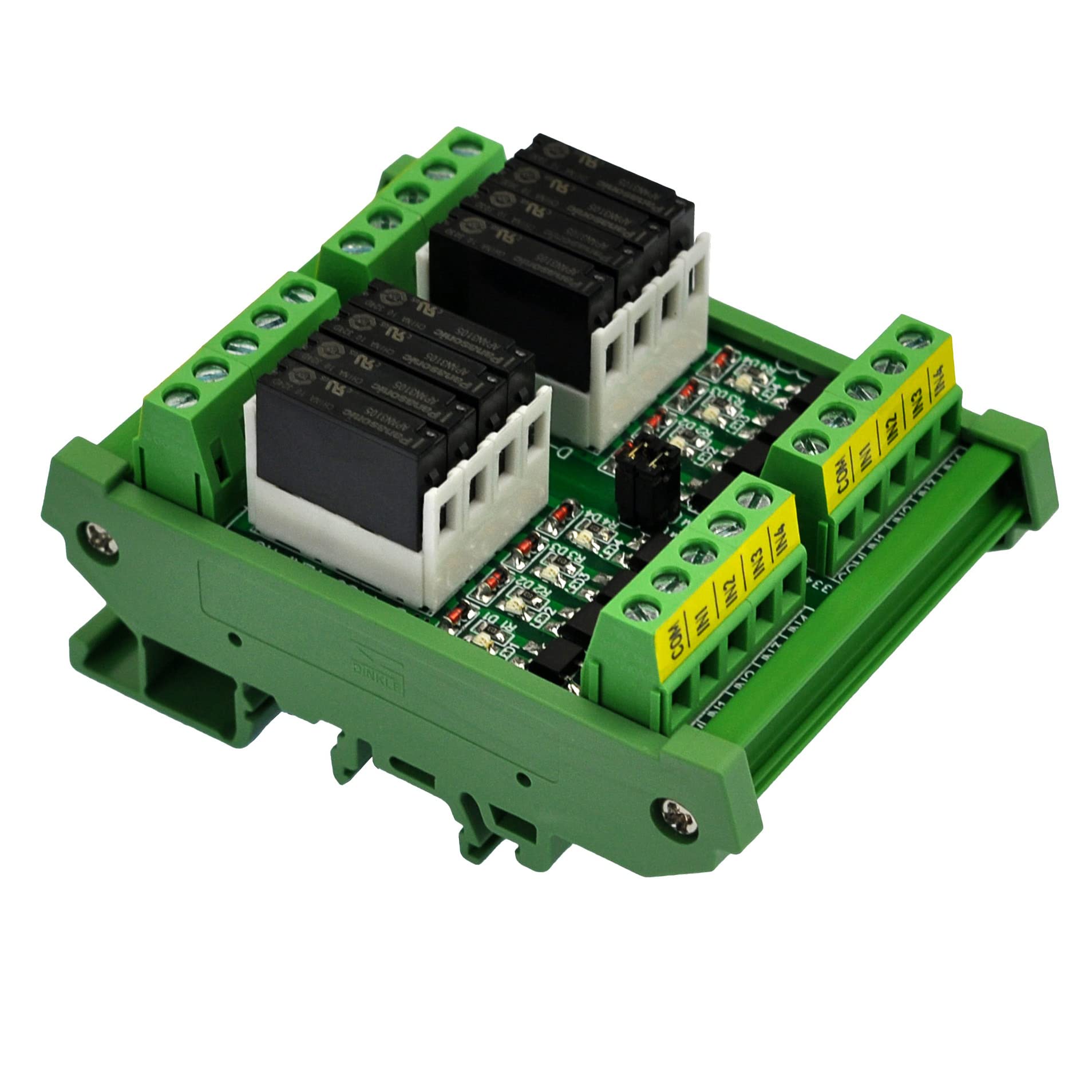 Snapklik.com : DIN Rail Mount AC/DC 5V 12V 24V SPST-NO 5Amp Power Relay ...