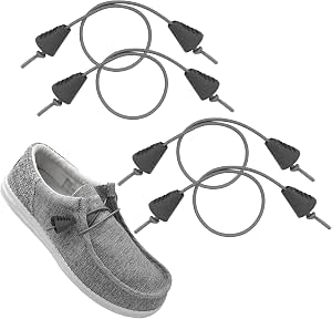 Amazon.com: UamGlsob 2Pairs Elastic Shoelaces for Hey Dude Shoe, No Tie ...