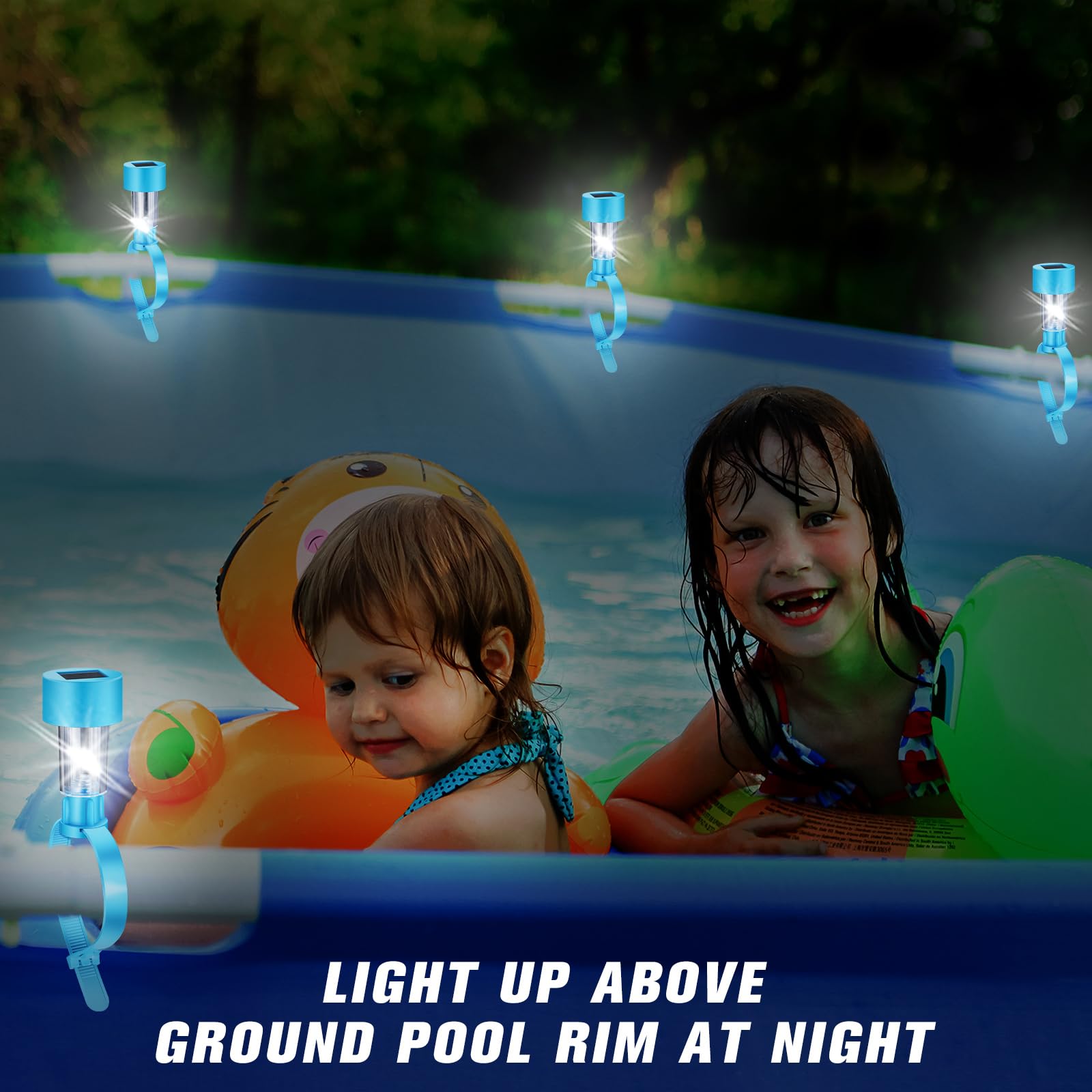 Snapklik.com : Tujoe 12 Pcs Pool Waterproof Solar Lights For Above ...