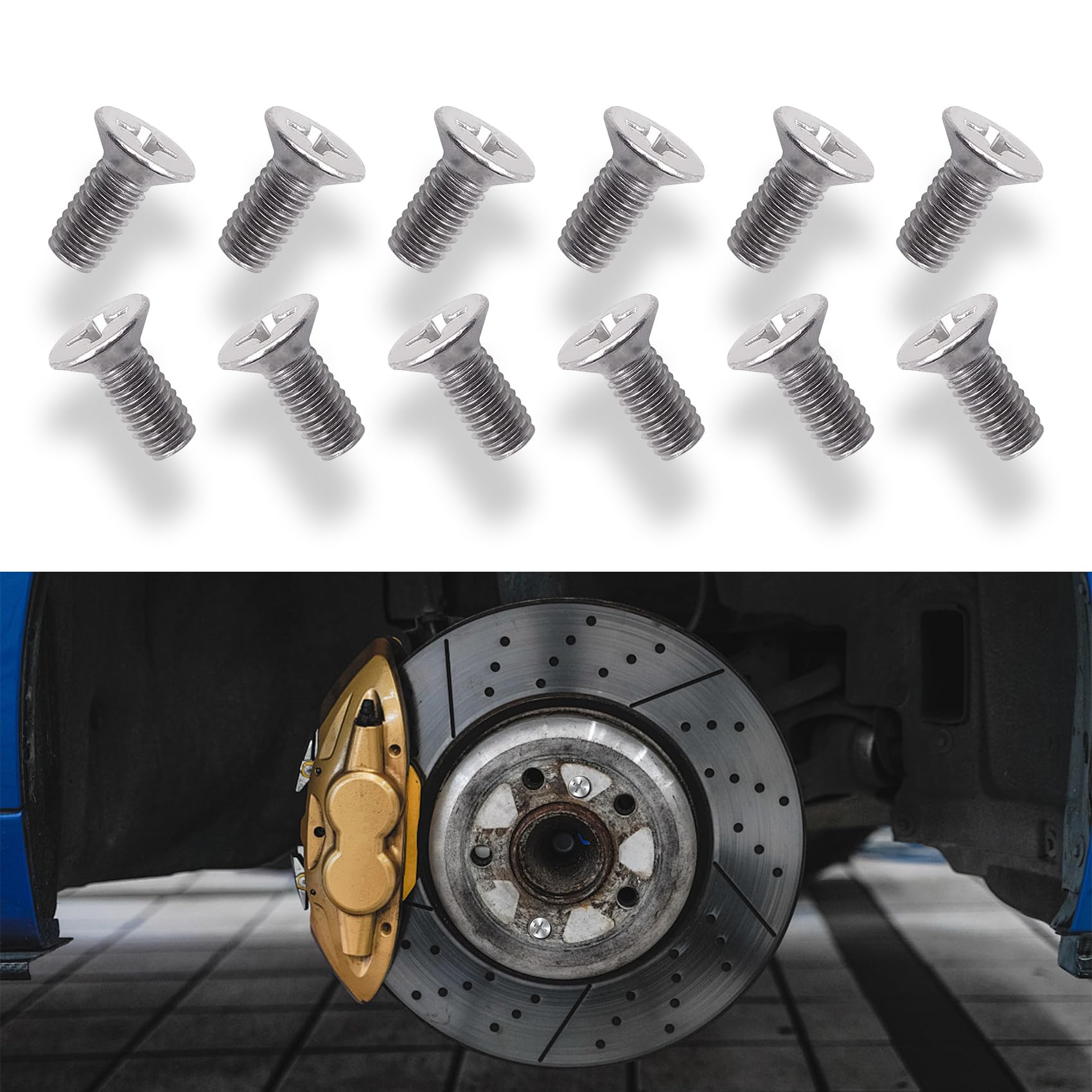 Amazon.com: Kutyun 12Pcs Rotor Screws for Brake Discs, Automotive ...