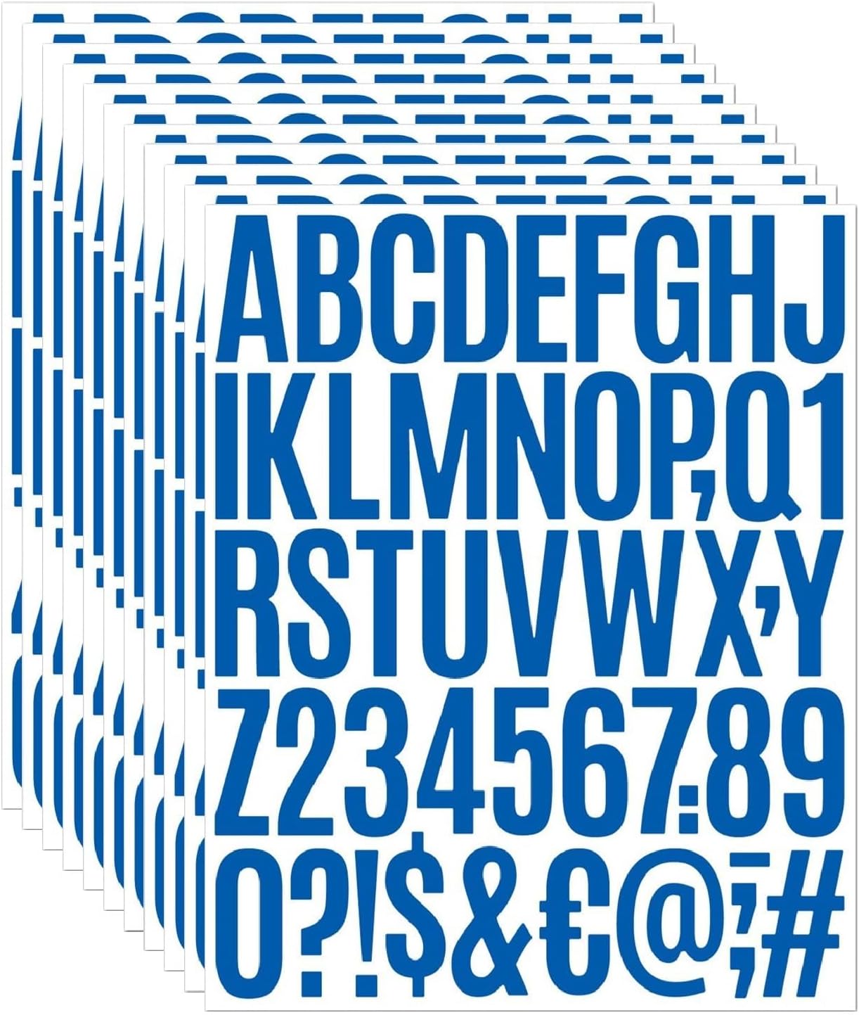 Amazon.com: 0-9 Numbers Blue Vinyl Sticker Decals Set of 40 Choose Size ...
