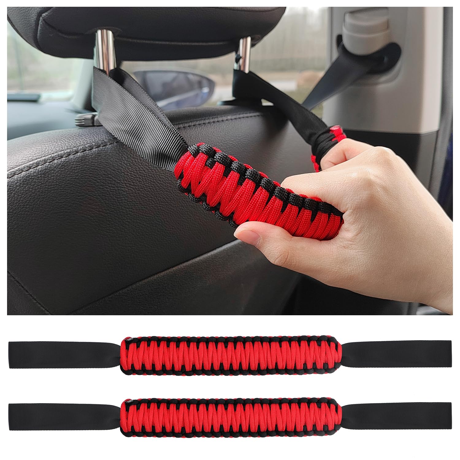 Amazon.com: 2PCS Headrest Grab Handle for Cars,Removable&Durable Rear ...