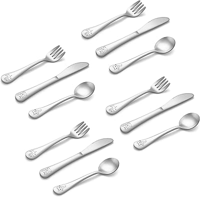 Amazon.com: 9 Piece Stainless Steel Kids Cutlery, Child and Toddler ...