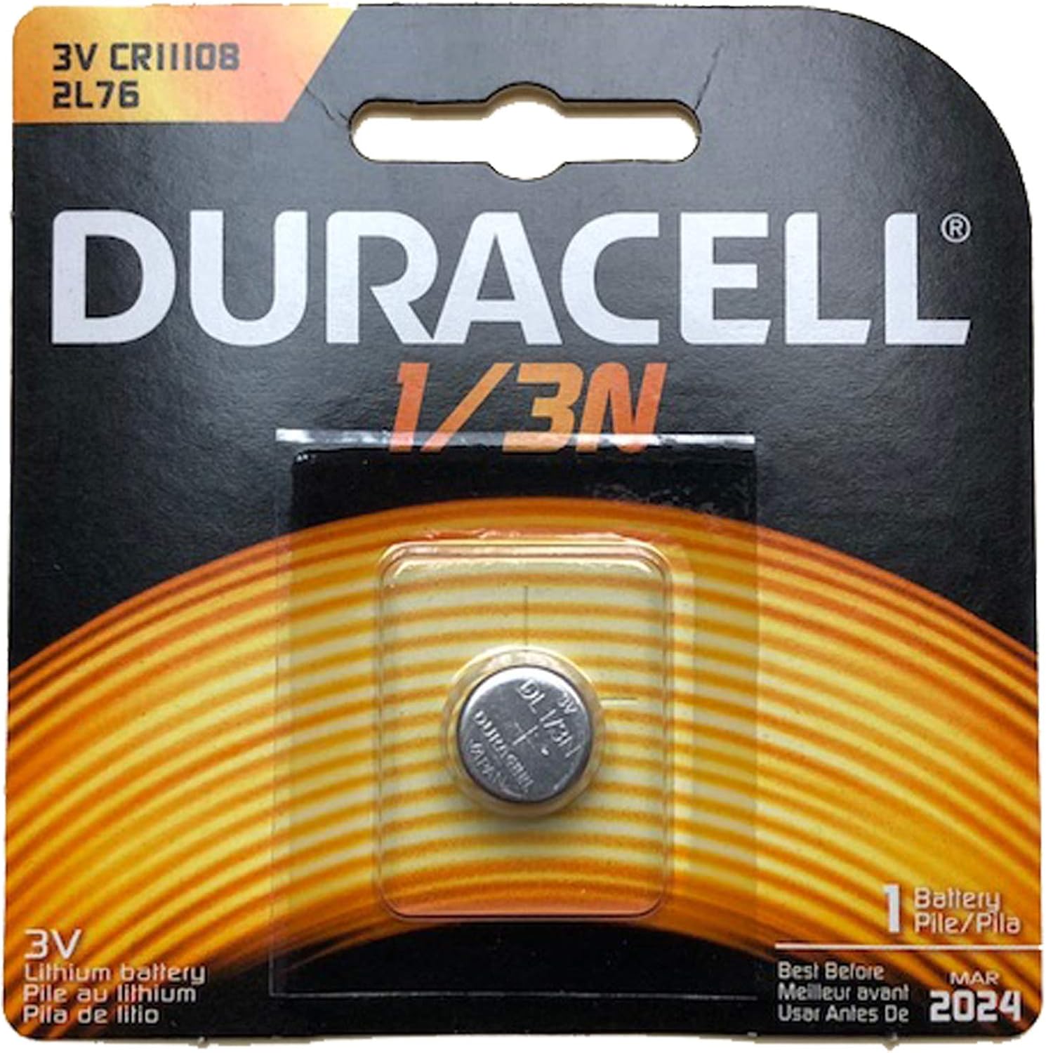 Amazon.com: Duracell Photo DL CR1/3N 2L76 3V Lithium Battery Replaces ...