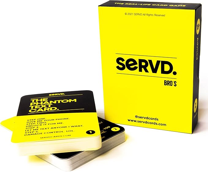 Amazon.com: SERVD - Bro's - The Hilarious Real-Life Card Game for ...