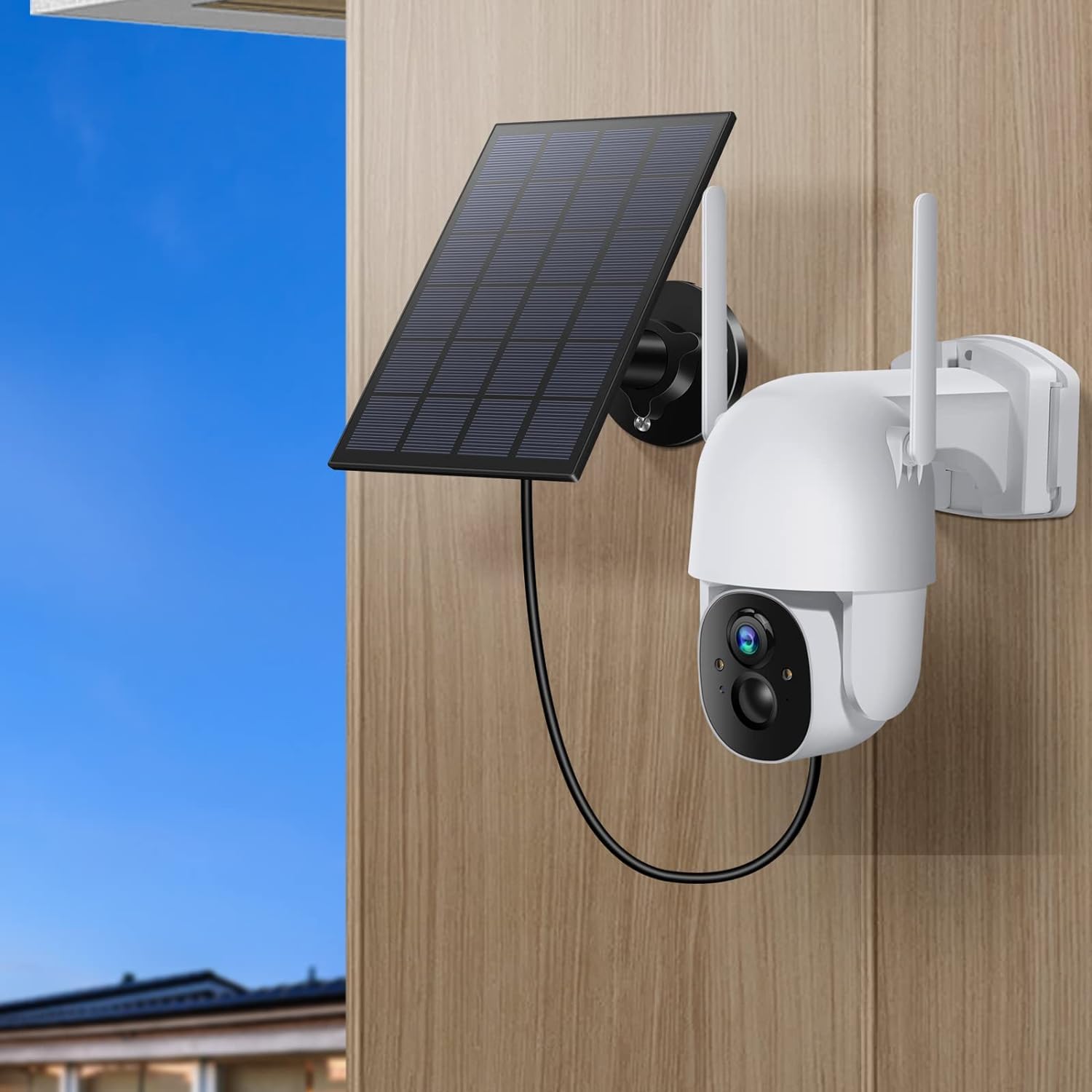 Snapklik.com : Poyasilon Solar Panel For Outdoor Security Cameras, DC ...