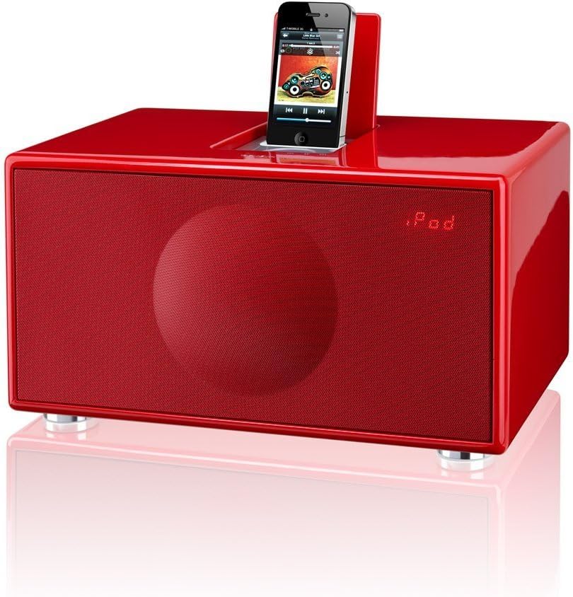 Amazon.com: Geneva Sound System Model M All-in-One Stereo (Red ...