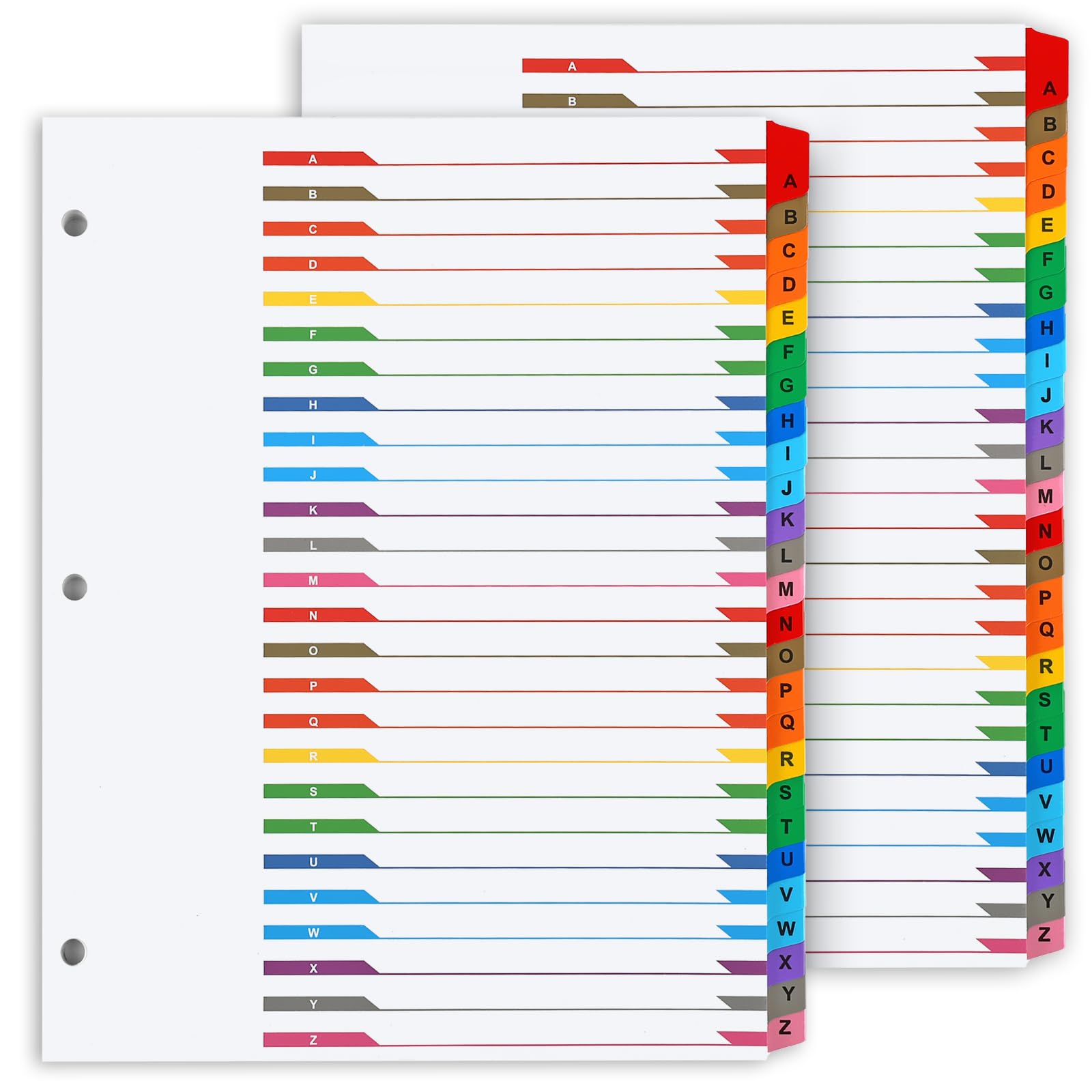 Amazon.com : 2 Sets Alphabet Binder Dividers for 3 Ring Binder, COIDEA A-Z Dividers for 3 Ring ...