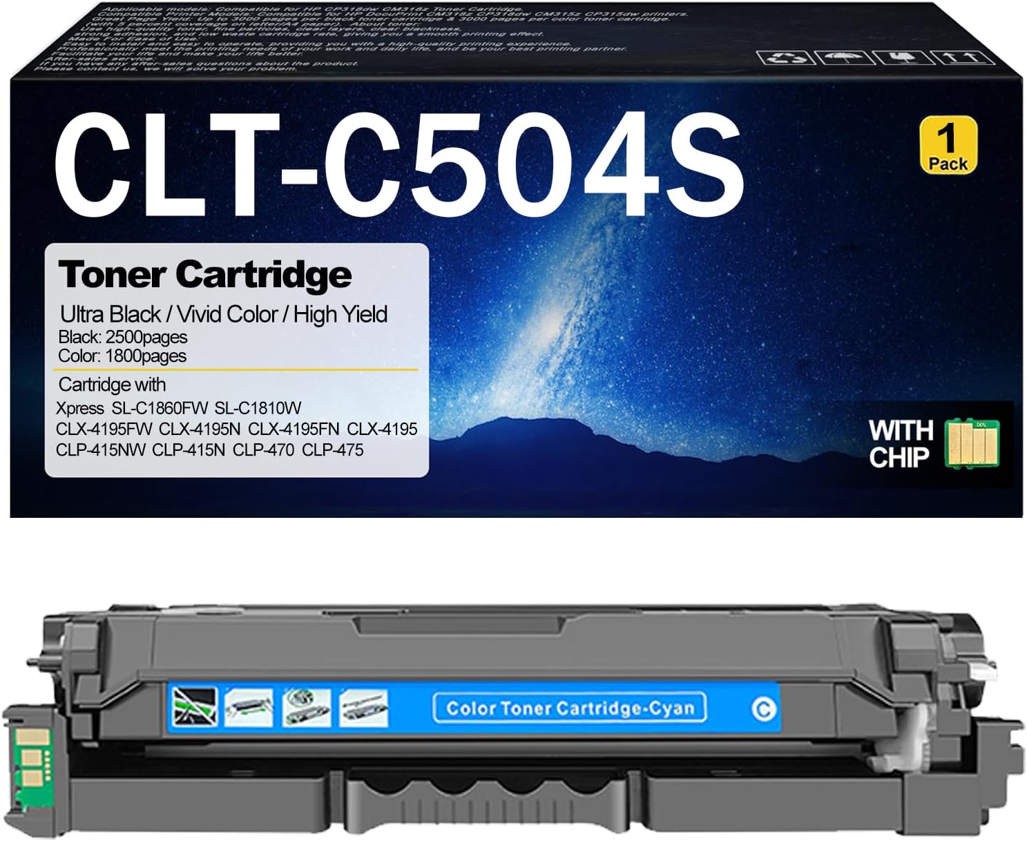 Amazon.com: CLT-504S Compatible Toner Cartridge Replacement for Samsung CLT-504S CLT-K504S C504S ...