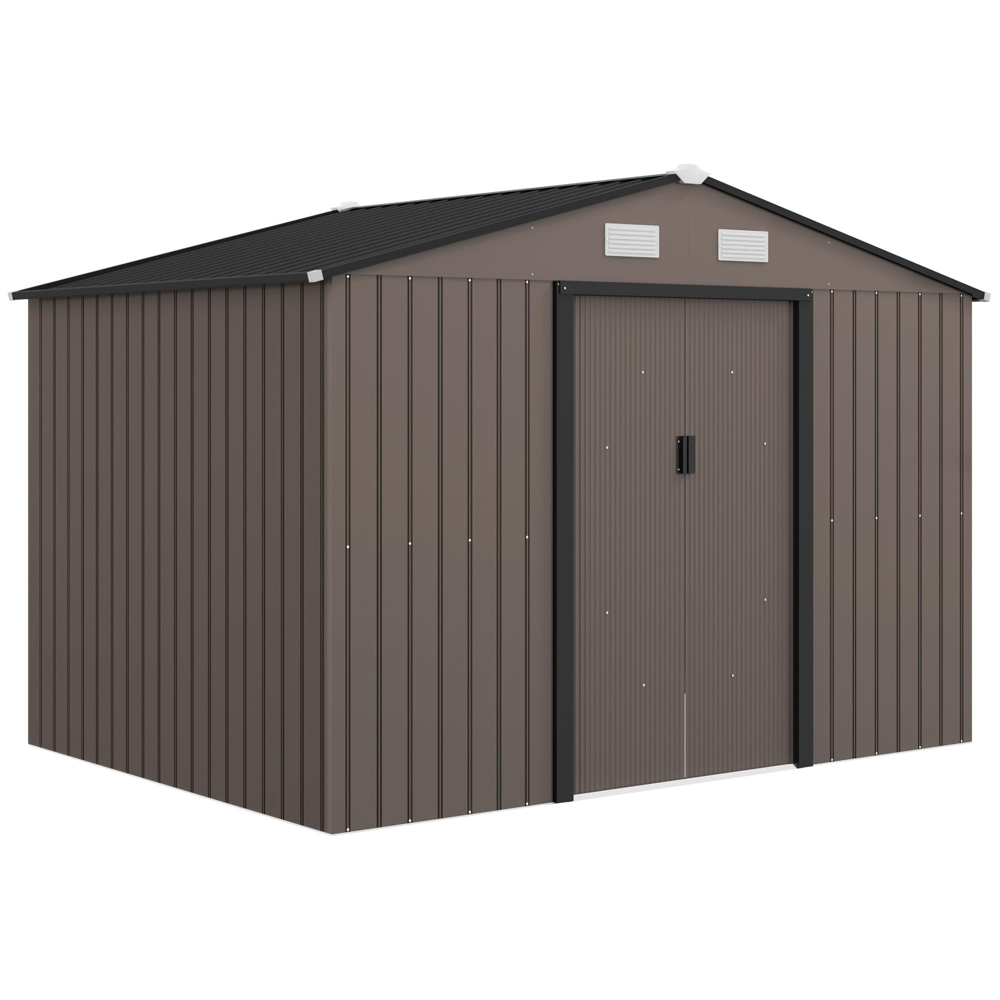 Amazon.com : Outsunny 9' x 6' Outdoor Storage Shed, Garden Tool Metal ...