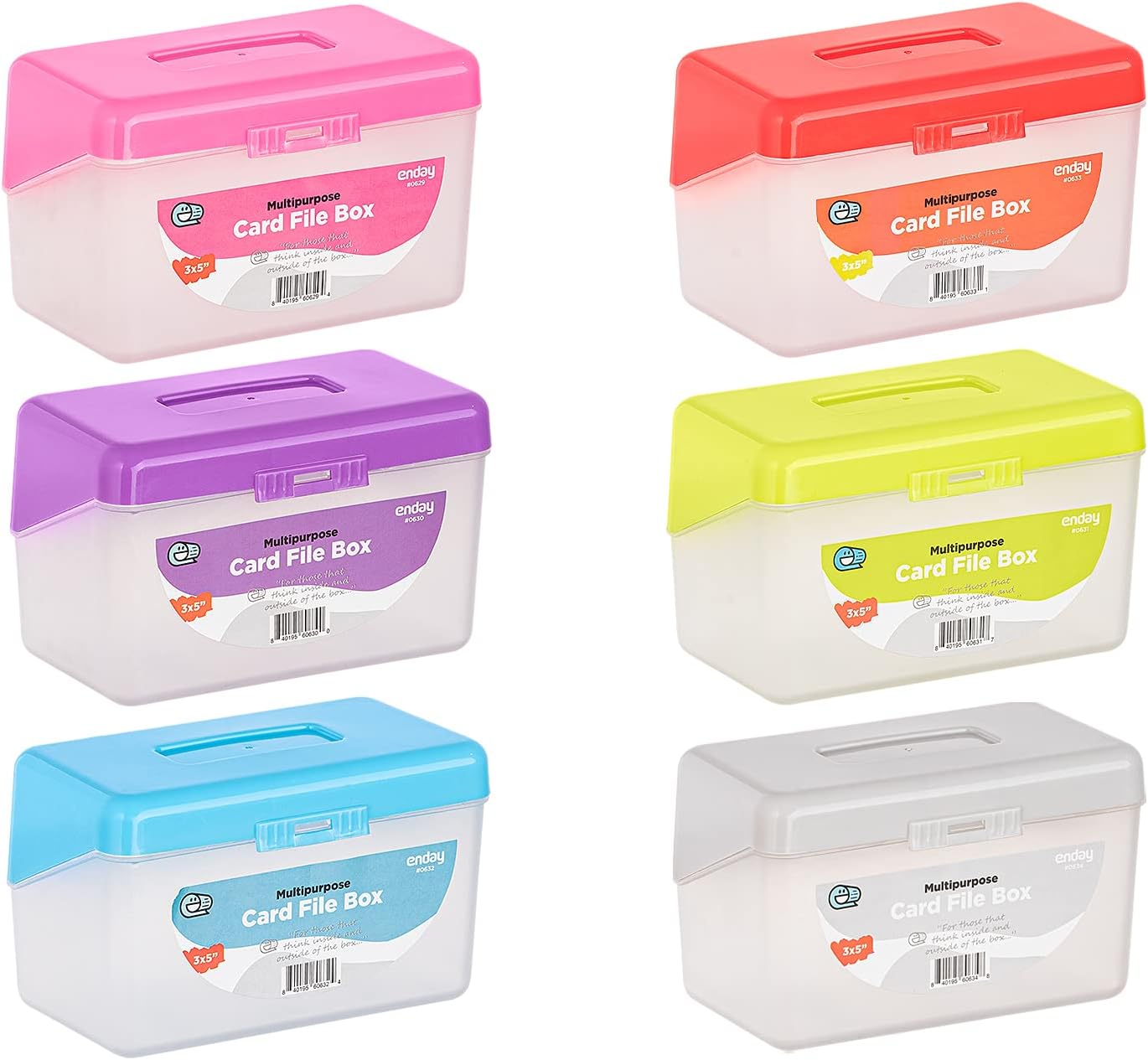 Amazon.com : H4D Index Card Holder 3x5, Index Card Box Organizer Case ...