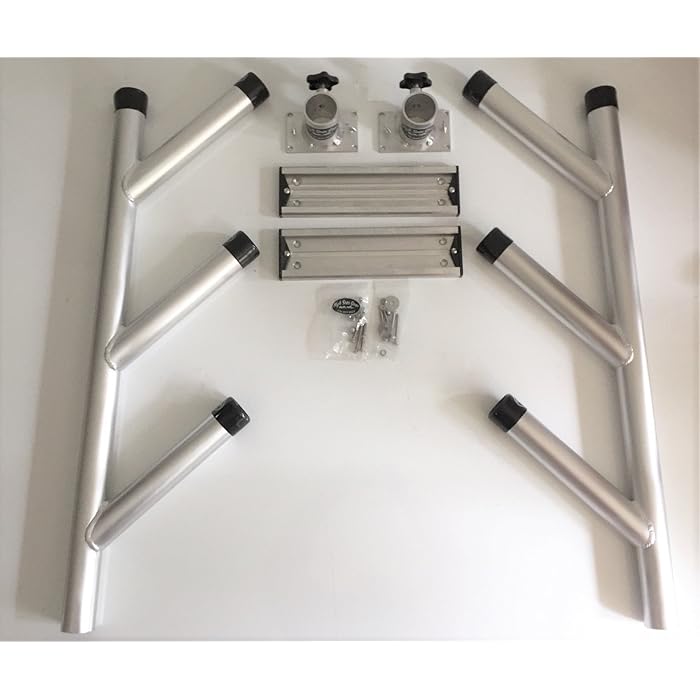 Buy High Seas Gear Aluminum Triple Fixed Rod Holder Tree Kit #2 Online ...