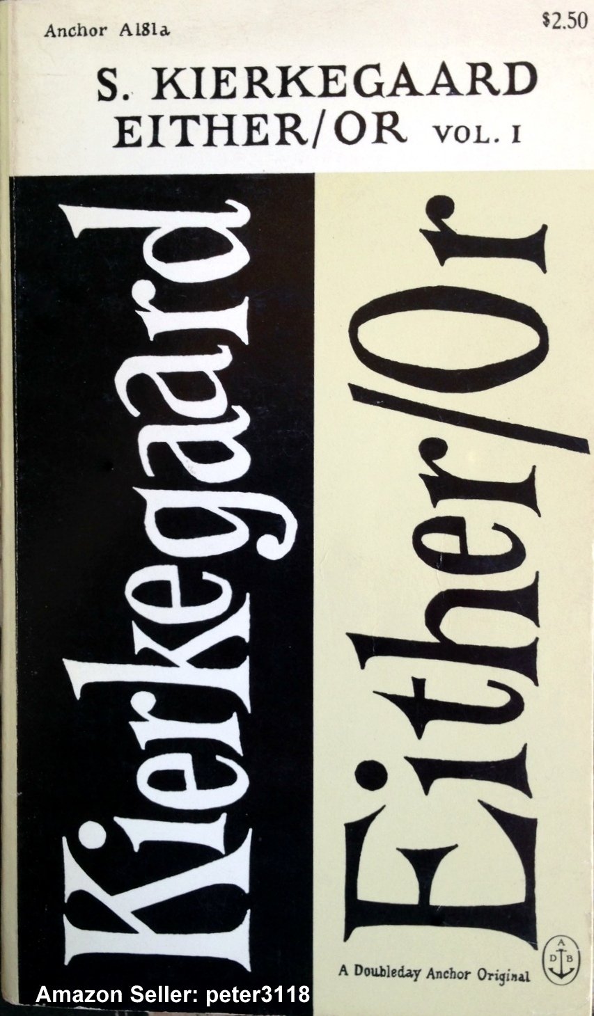 EITHER / OR VOLUME 1: Søren Kierkegaard: Amazon.com: Books