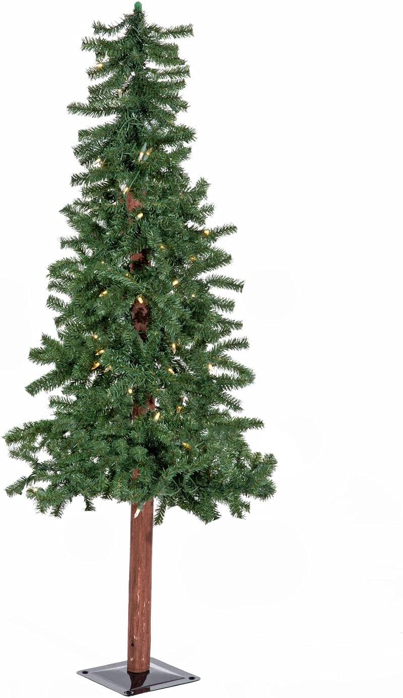Amazon.com: Hobby Lobby Narrow Alpine Pre-Lit Christmas Tree (4 Foot ...