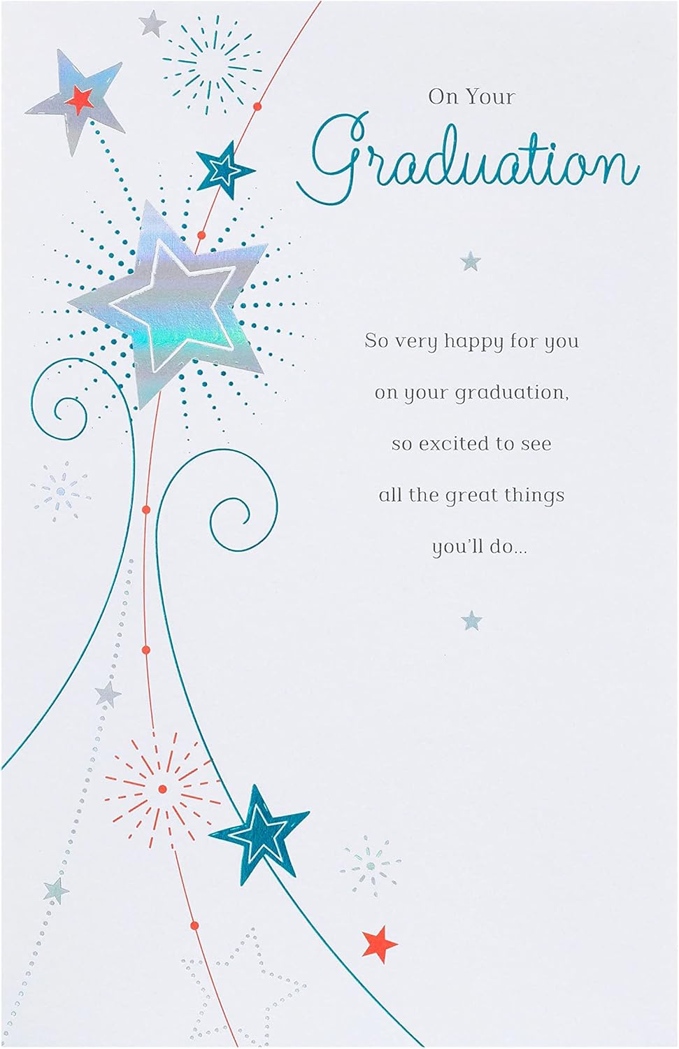 UK Greetings Graduation Card For Him/Her/Friend With Envelope - Blue ...