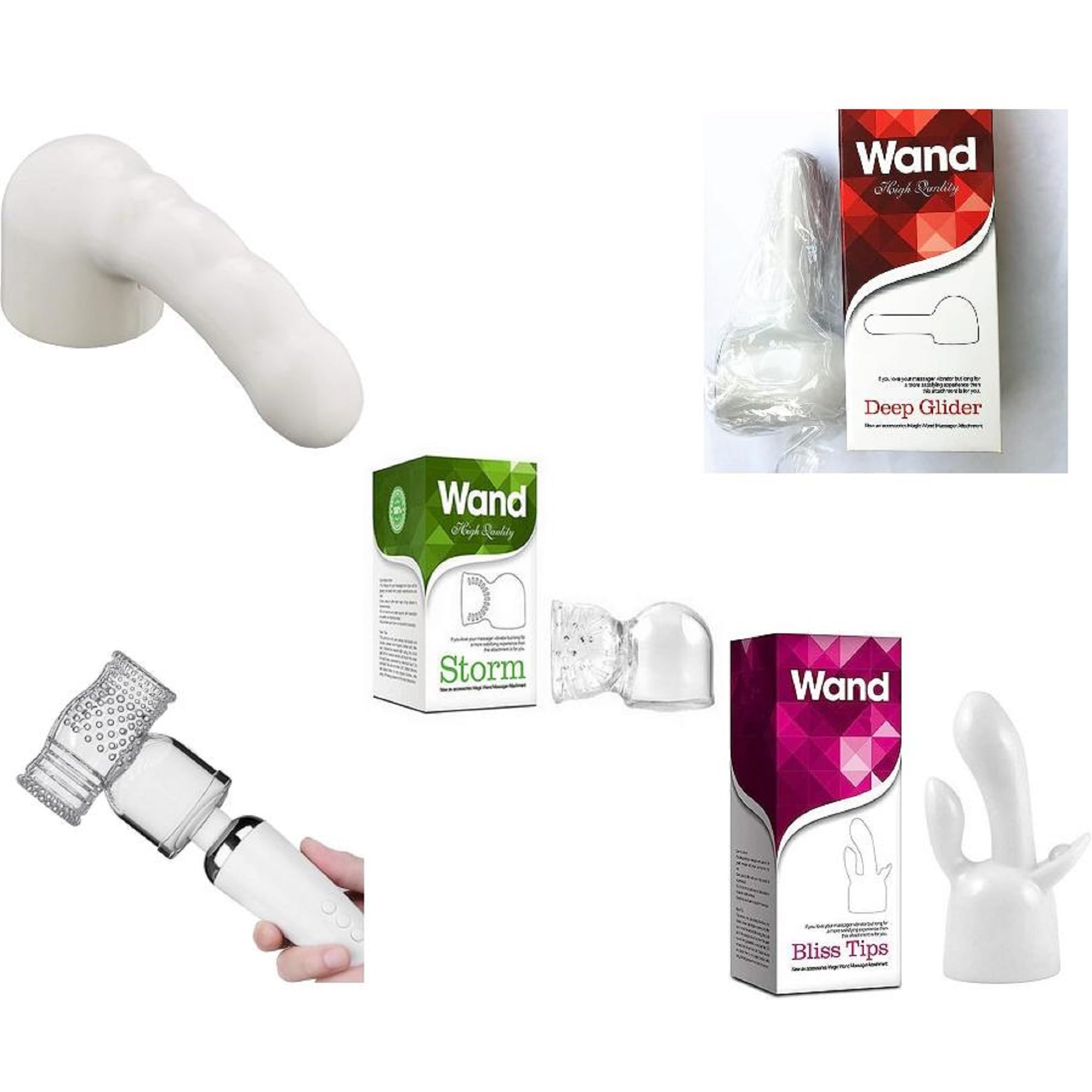 Amazon.com: Ustbaly 5Pcs Magic Wand Attachment Fit for Hitachi,Health ...