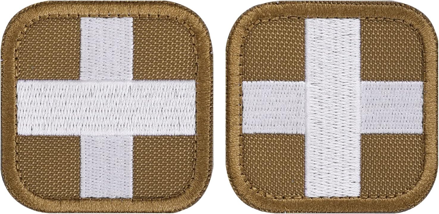 Amazon.com: LIVANS Medic Cross Morale Patch, Medical White Cross First ...