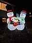 Amazon.com: luxfcup 8FT Christmas Inflatable Santa Snowman Camper ...
