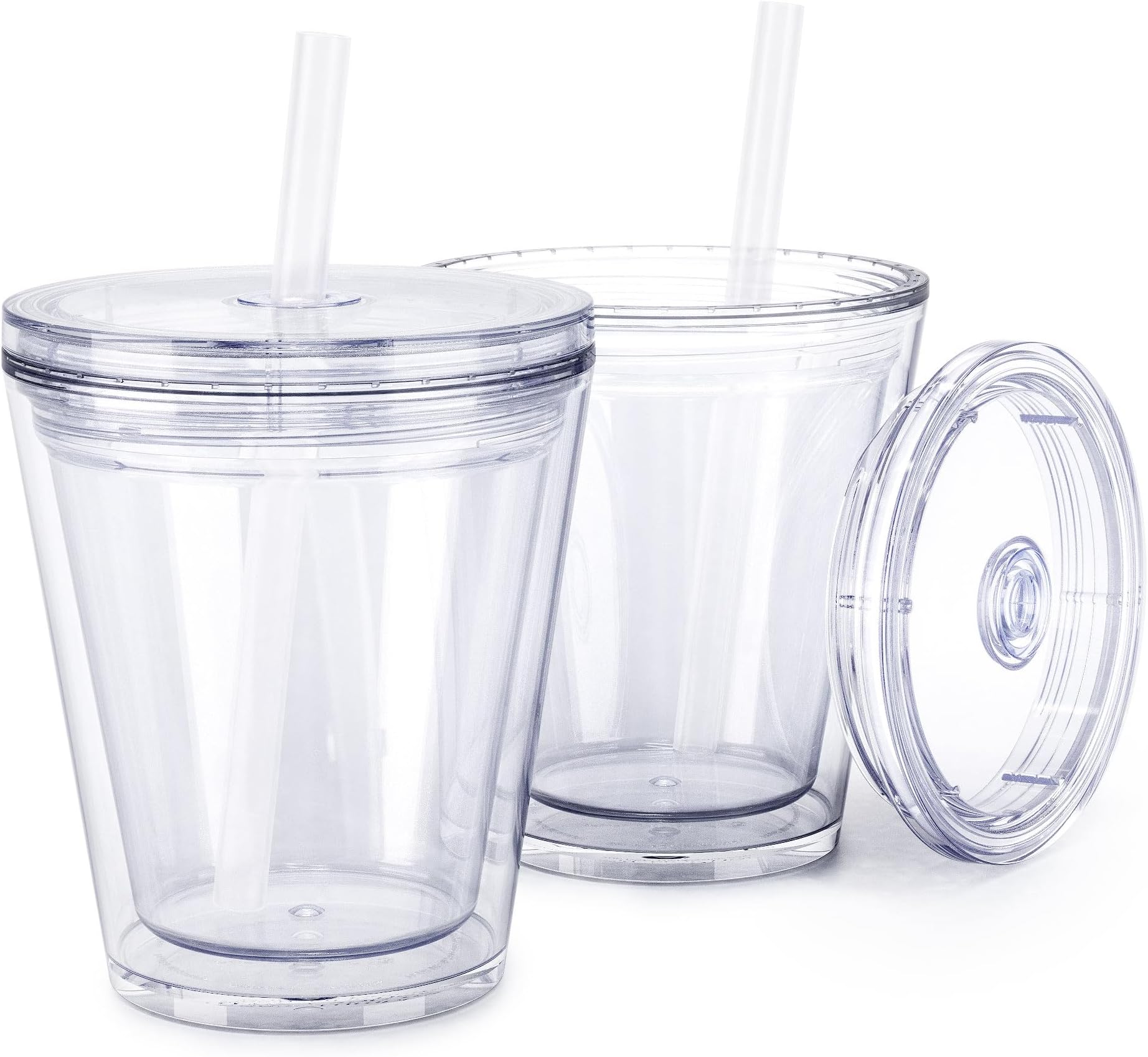 Amazon.com | FoldTier 12 Pack Kids Tumbler Toddler Straw Cups 15 oz ...