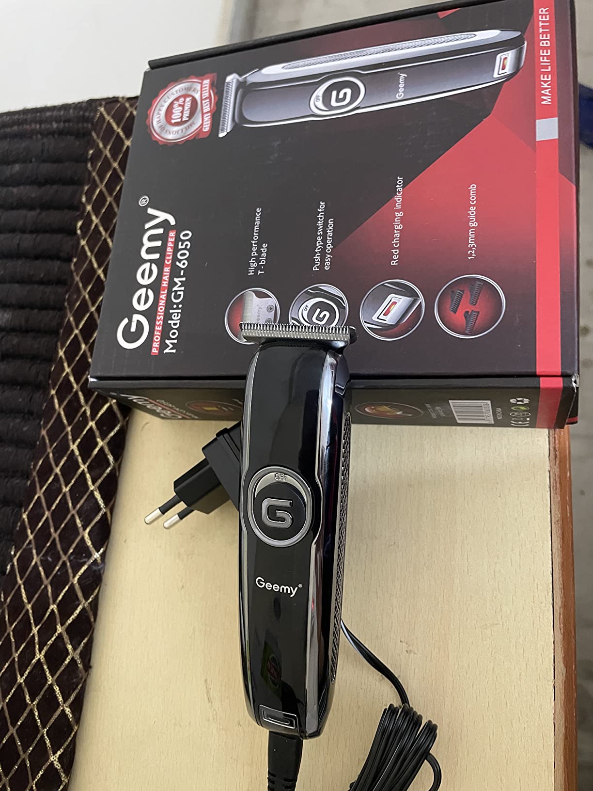 Geemy Gm-6050 Professional Men Hair Trimmer, Hair Clipper, High ...