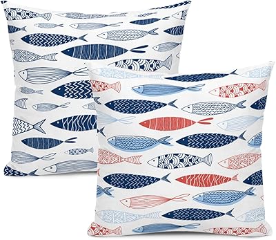 Amazon.com: Moslion Fish Pillows Decorative Throw Pillow Cover Fish in ...