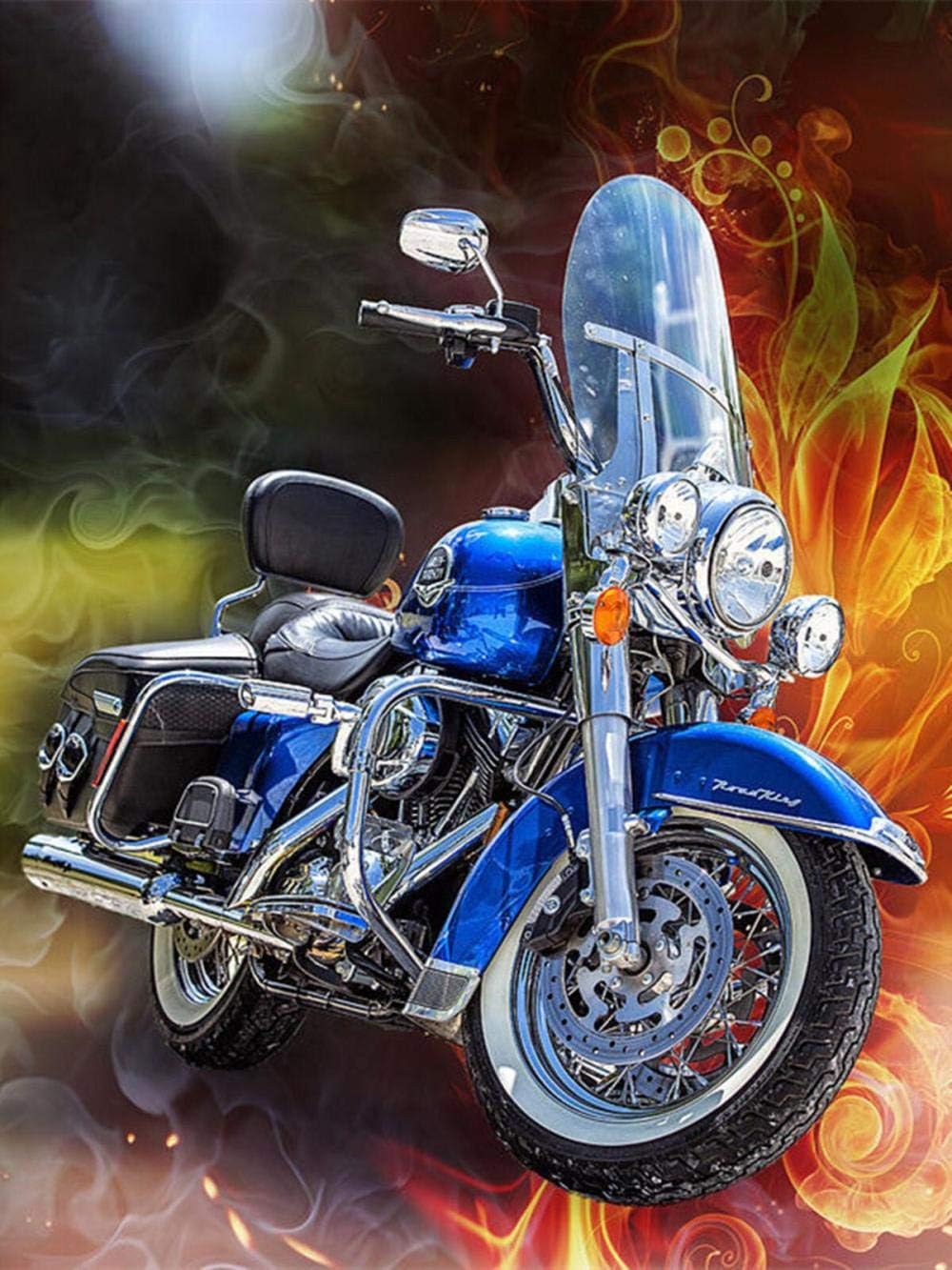 Broderie Diamant Moto Bleue Diamond Painting Adulte Broderie Diamant ...