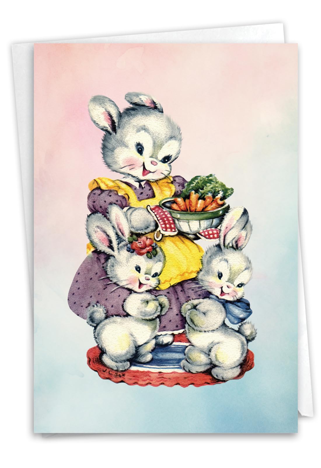 Amazon.com : NobleWorks Easter Paper Card with 5 x 7 Inch Envelope (1 ...