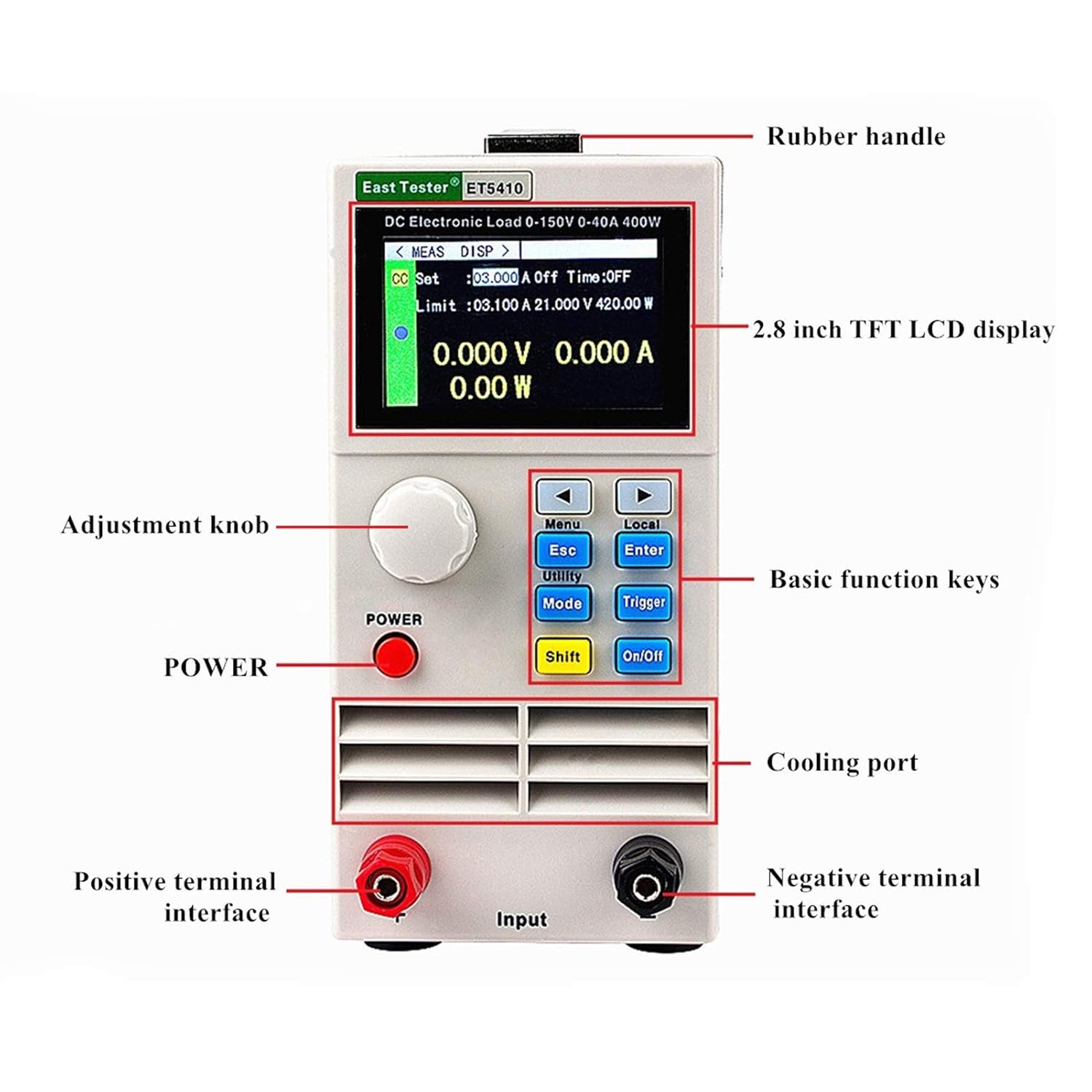 East Tester ET5410 Single-Channel Programmable Electronic Load 400W ...