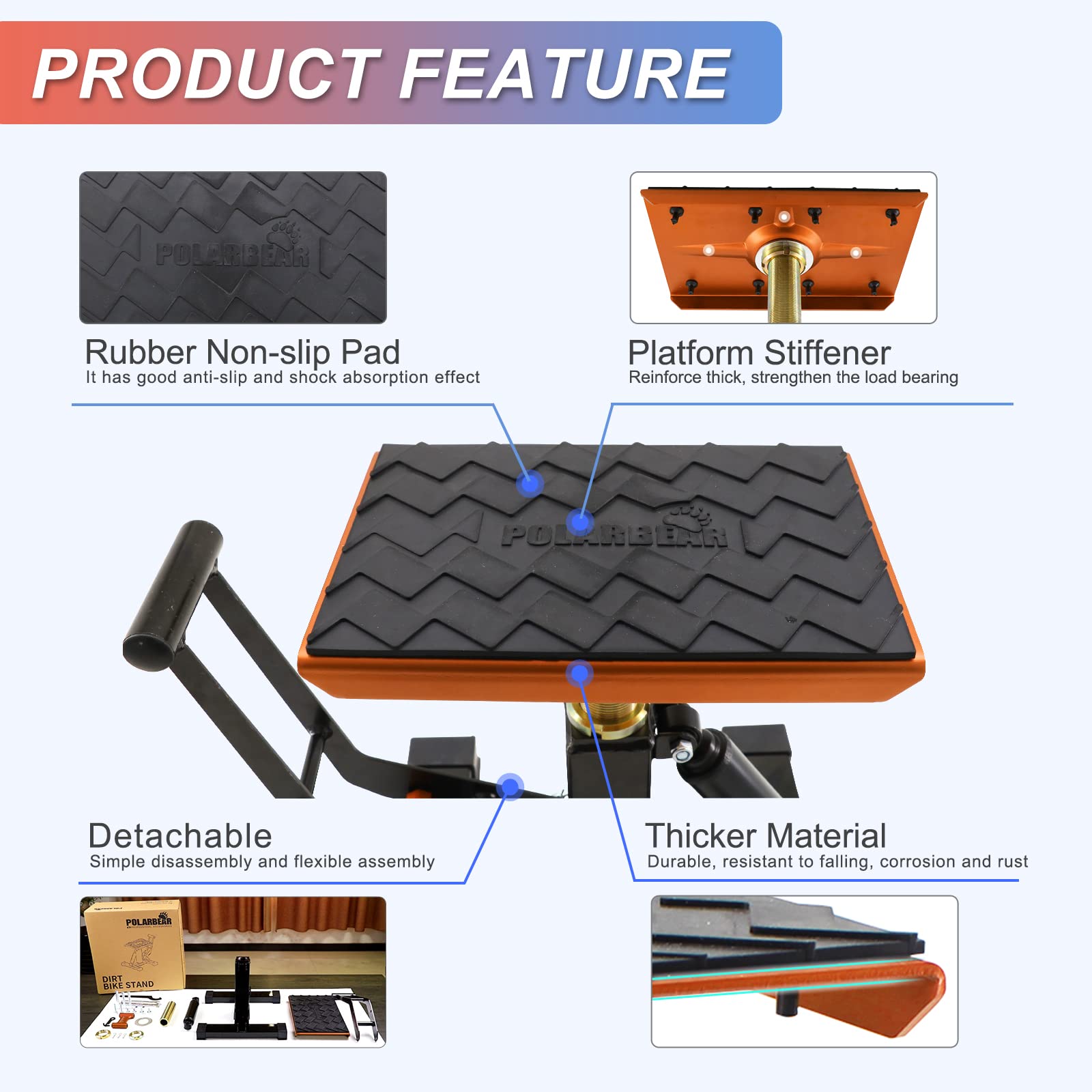 POLARBEAR Dirt Bike Stand Hydraulic Aluminum Jack Stands Vertical Lift ...